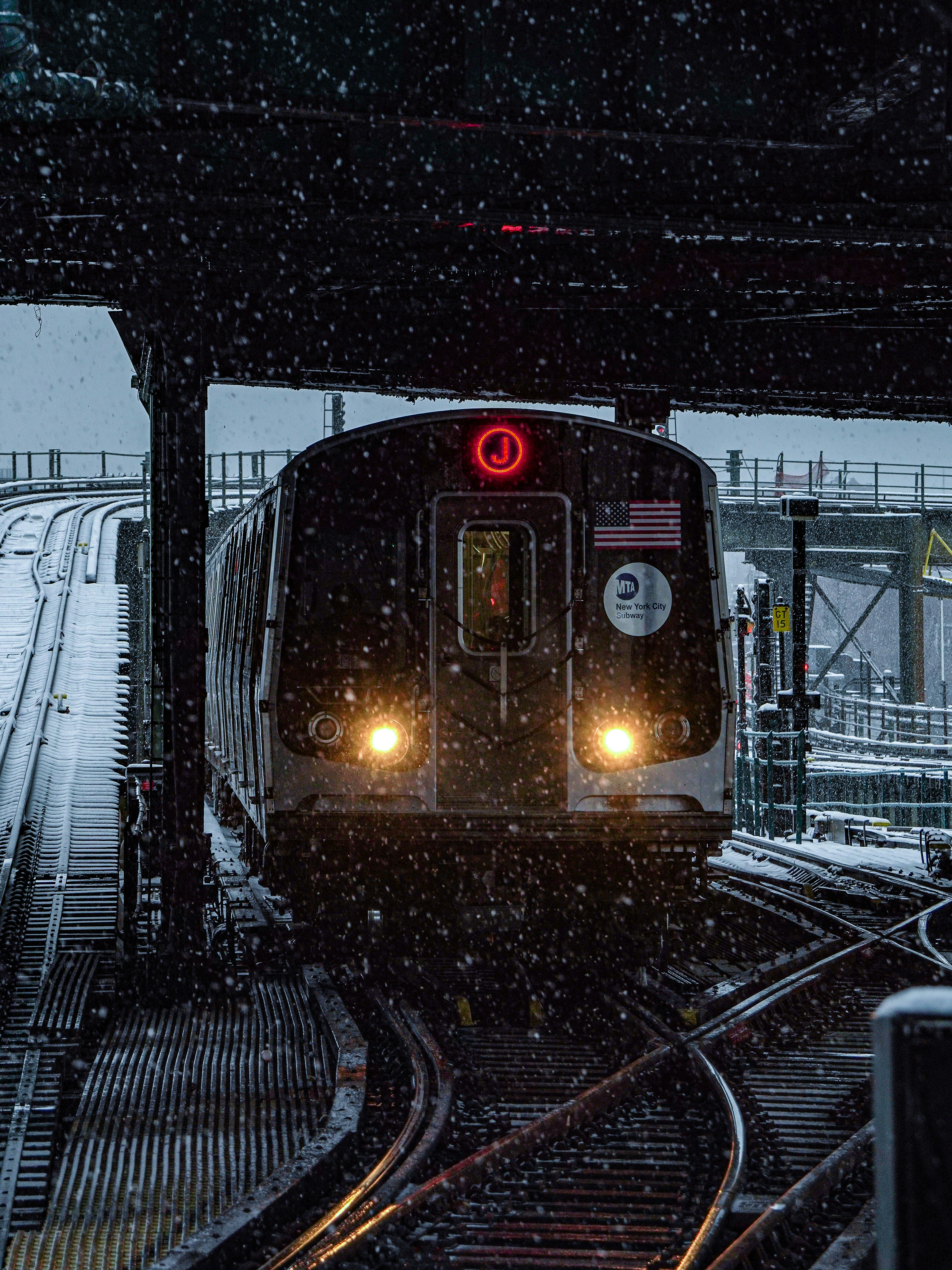 Journey Through the Snowy Urban Landscape