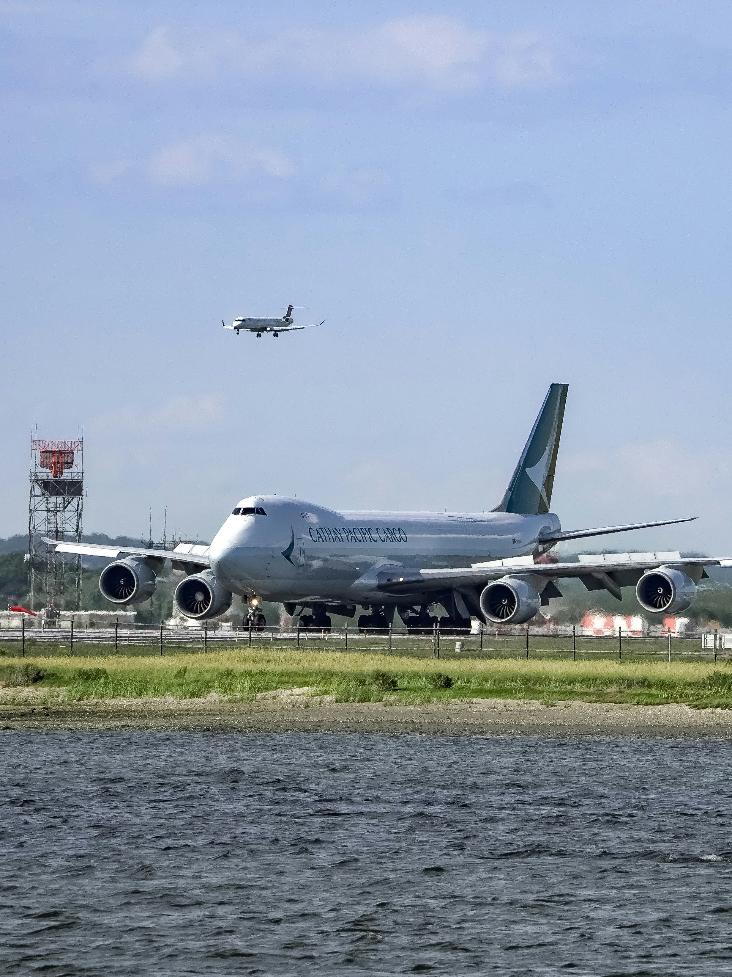 Aerial Ballet: Dual Landings in Perfect Harmony