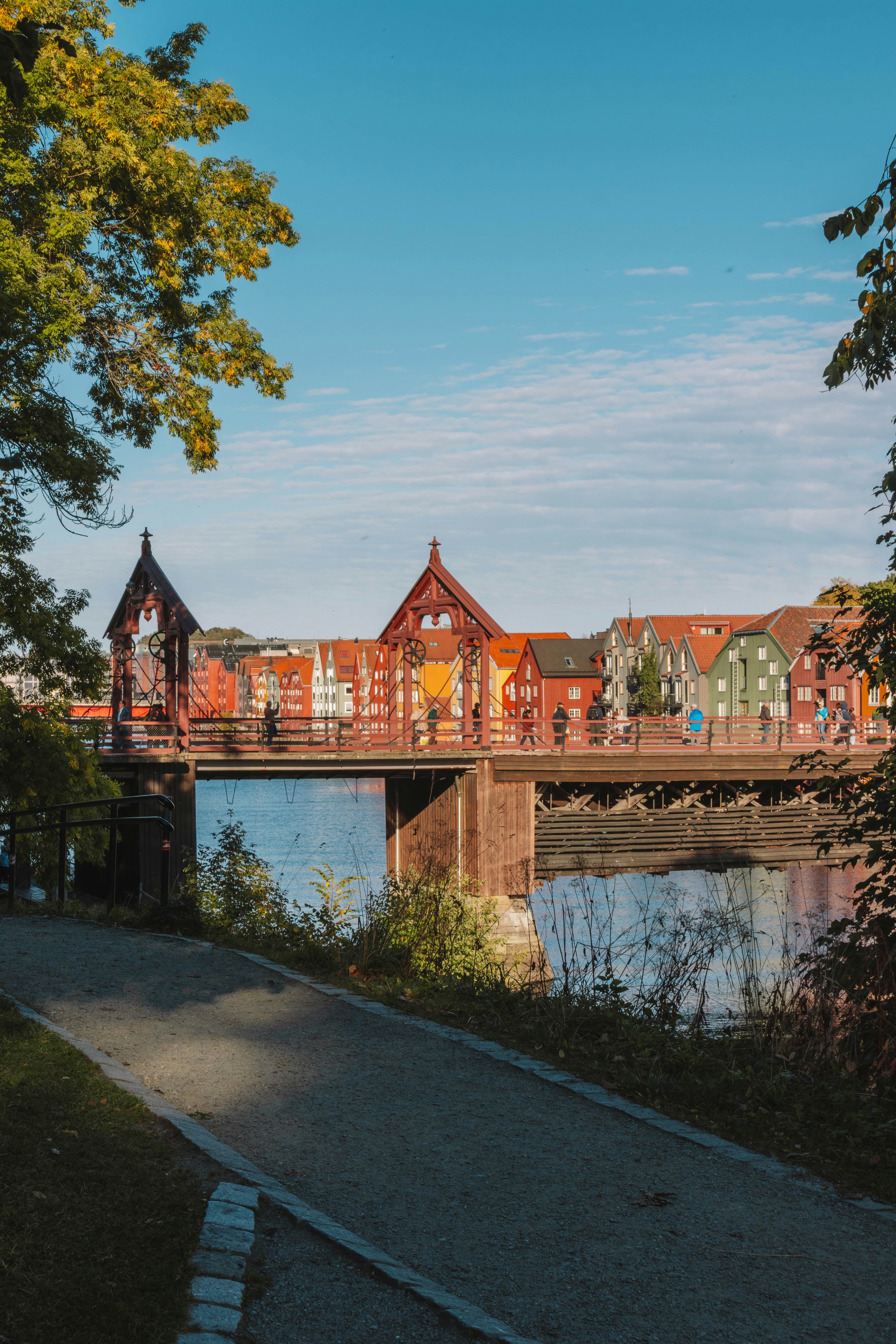 Bridging Colors: A Walk by the Water