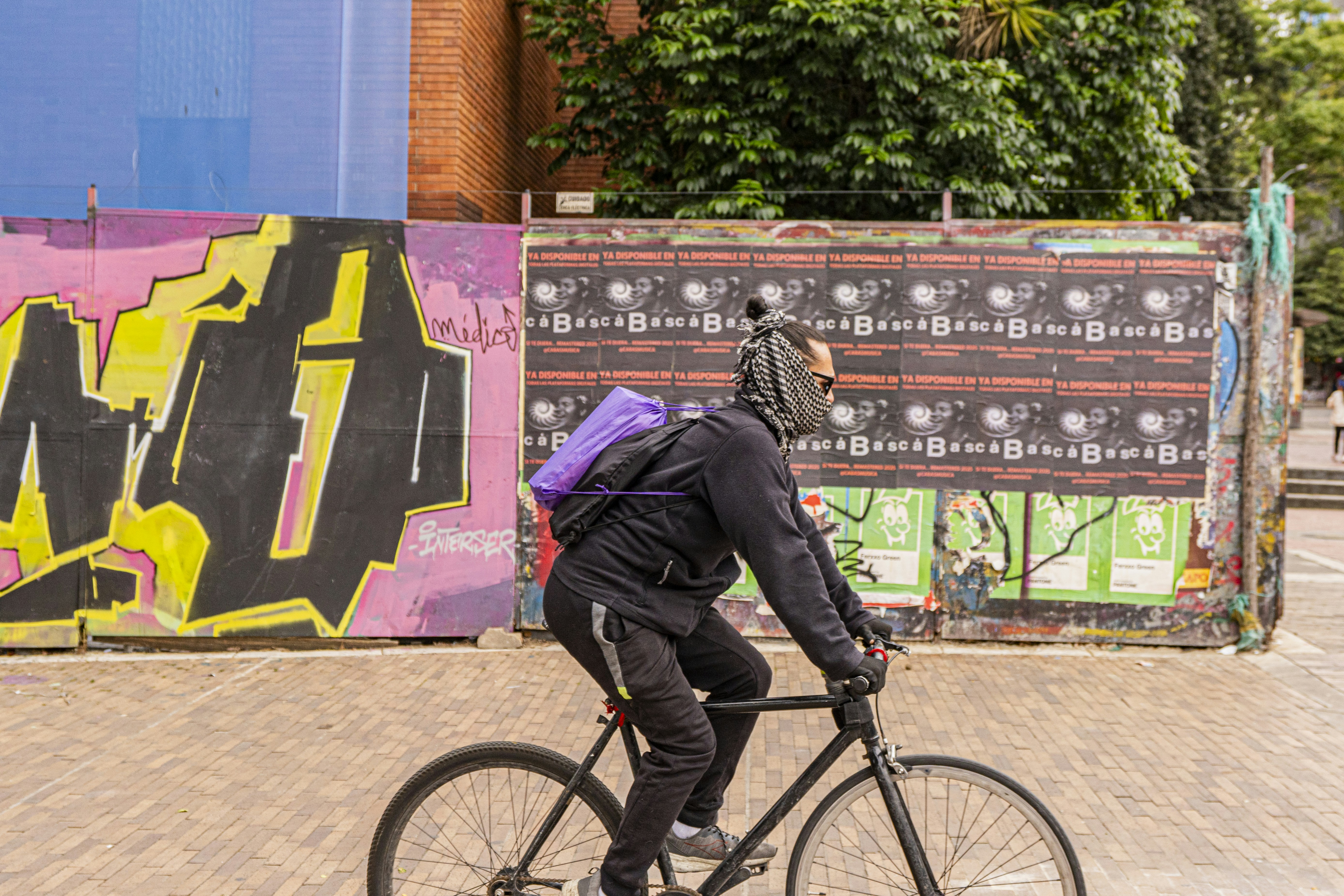 Urban Motion: A Cyclist's Journey Through Street Art