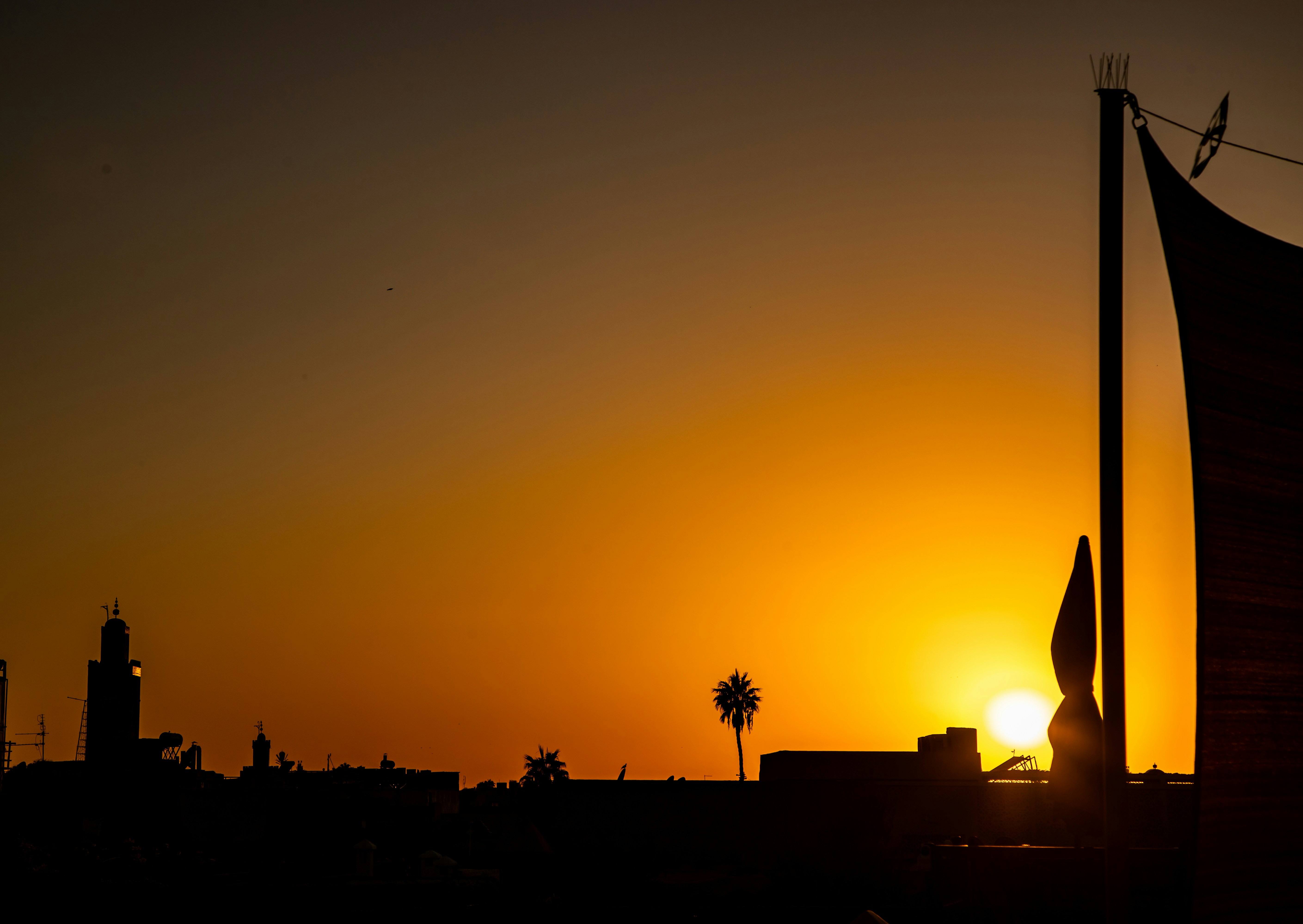 Sunset Silhouettes: A Glimpse of Marrakech's Skyline