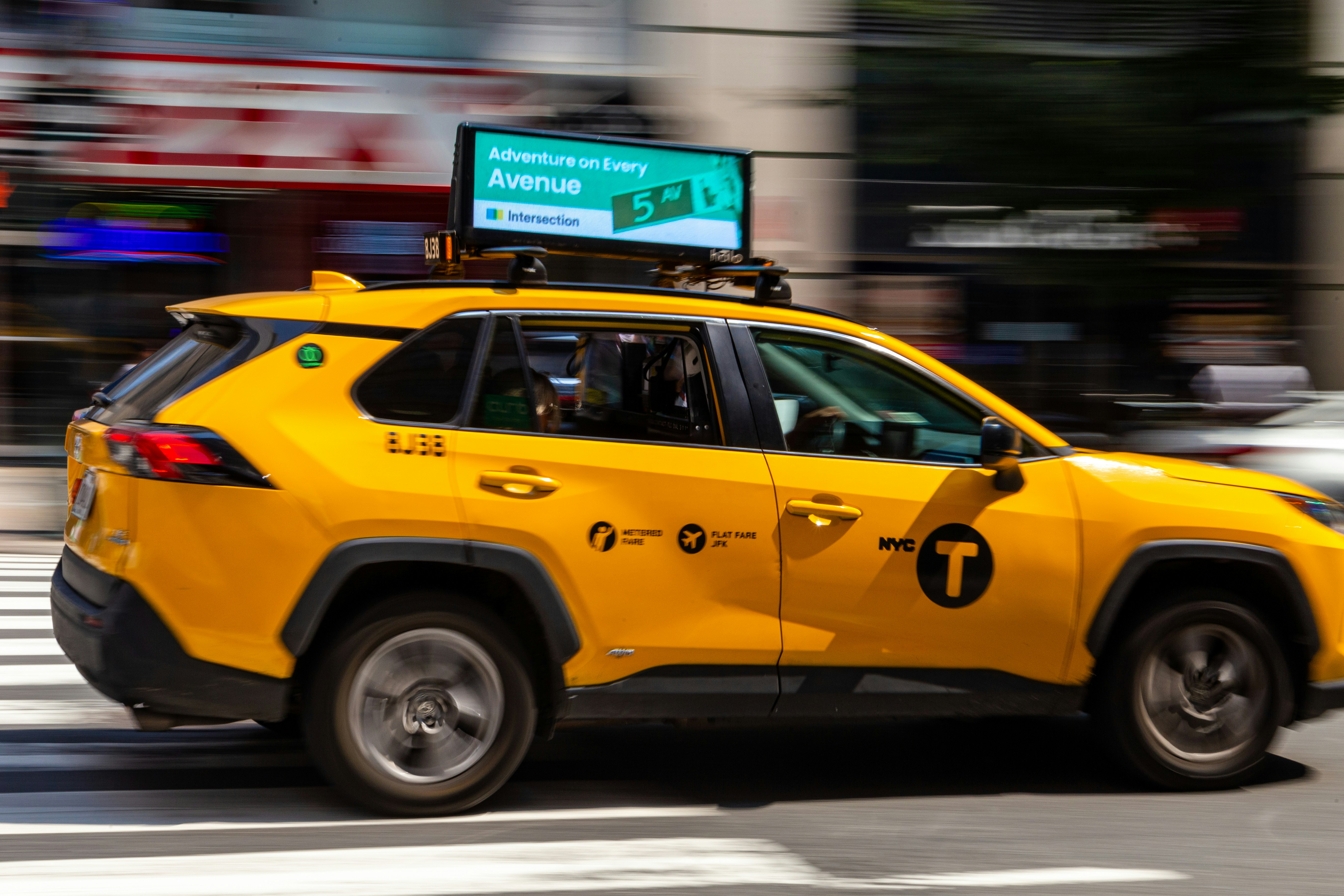 Urban Motion: A Yellow Cab's Journey