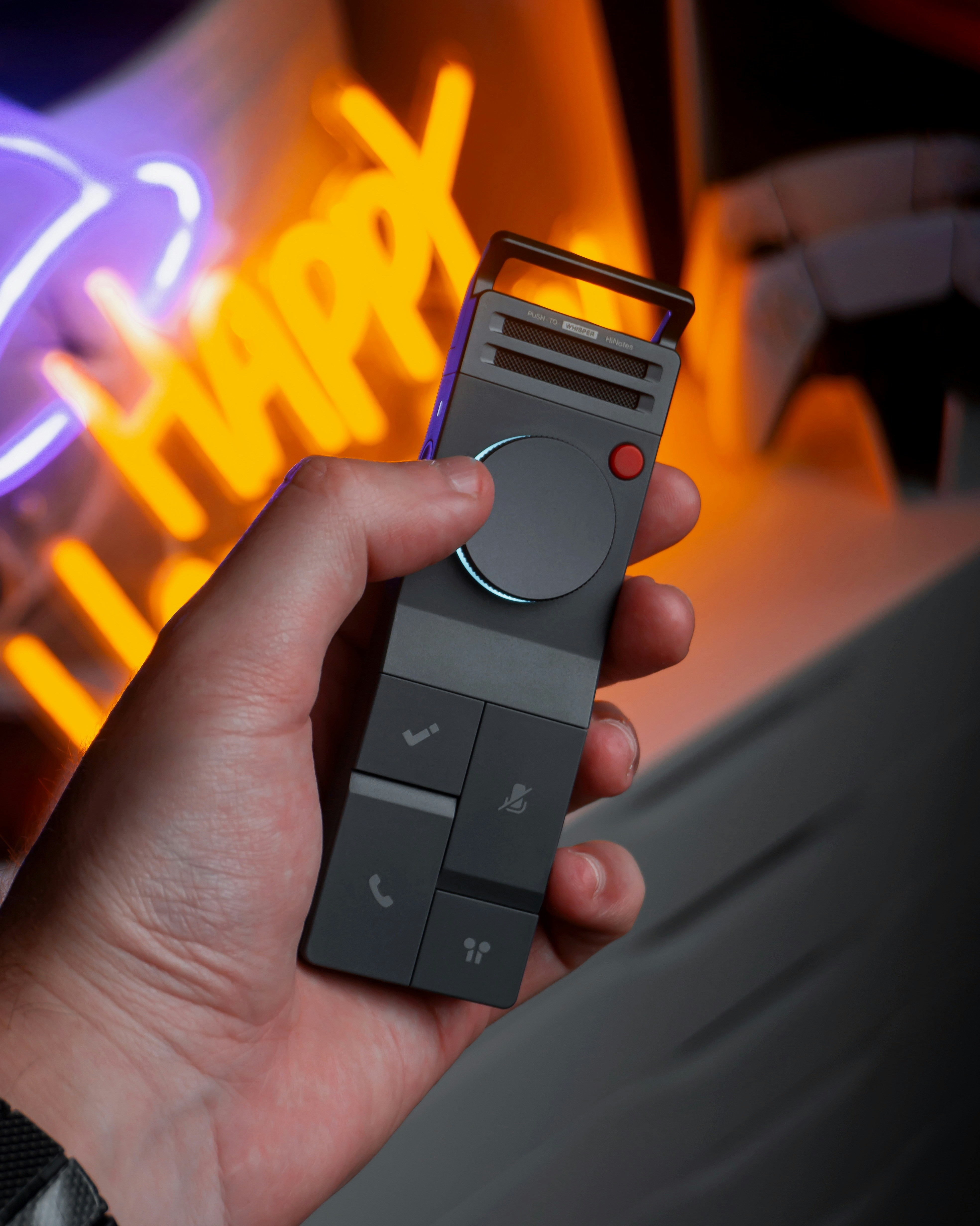 Hand holding a modern gray remote control device. photo – Free ...