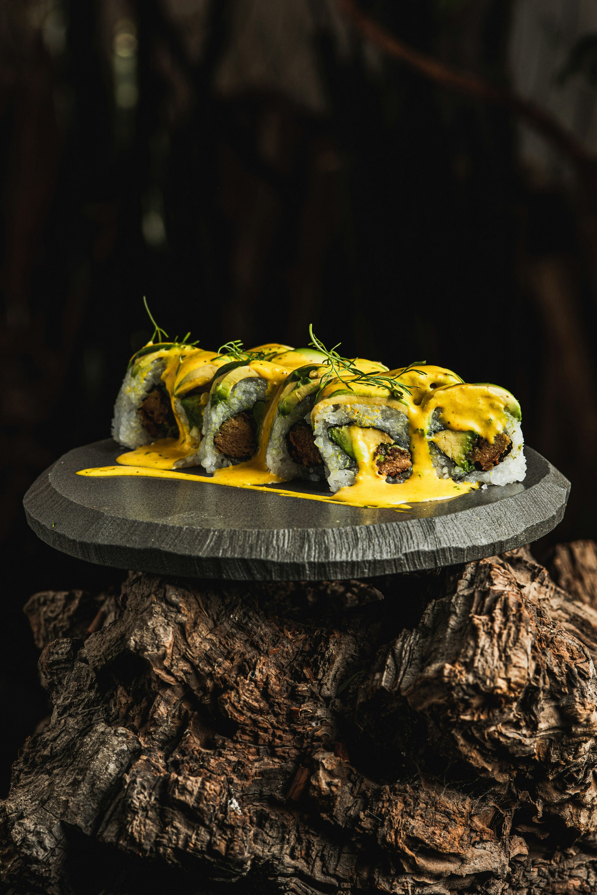 Sushi Symphony: A Culinary Masterpiece on Stone