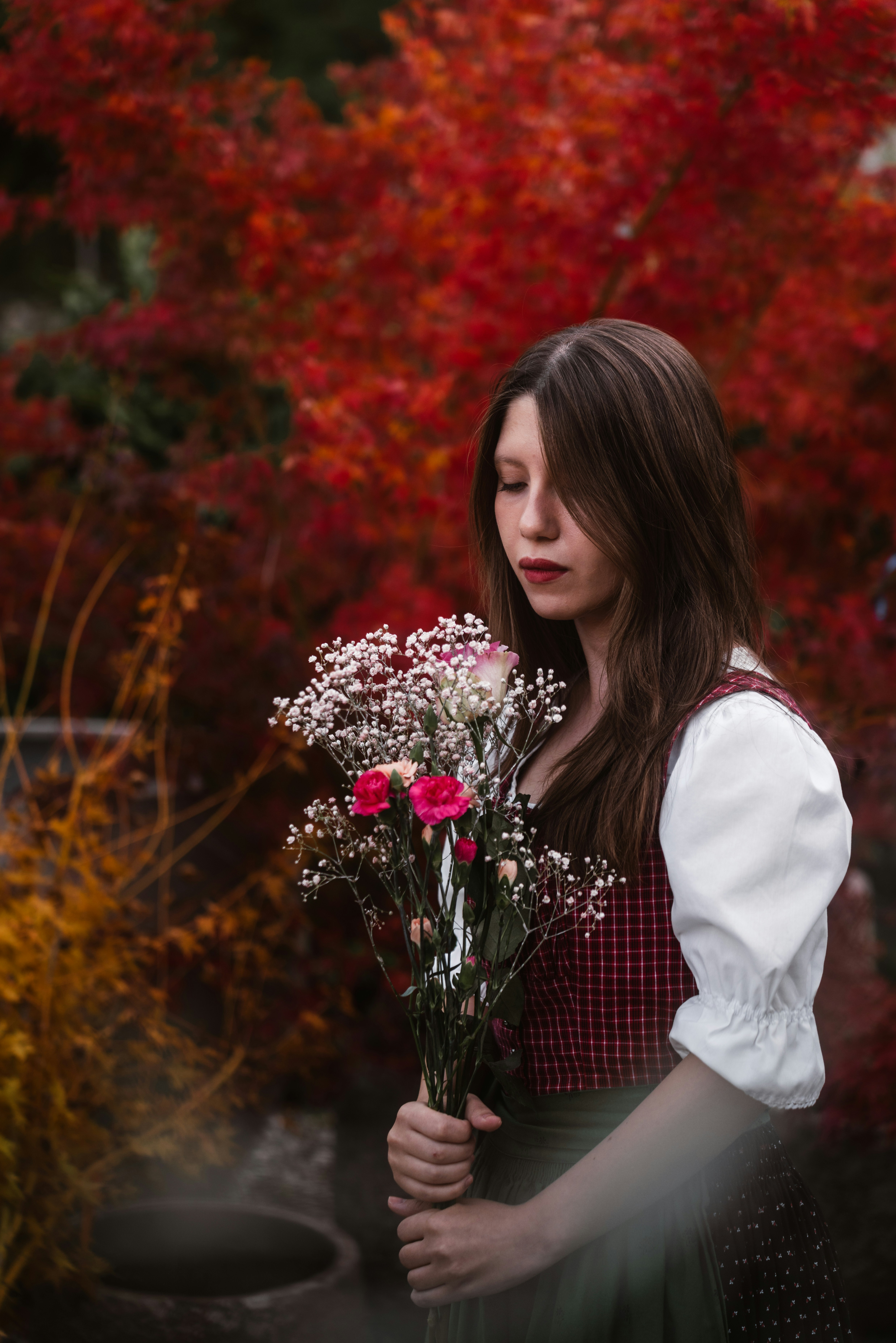 Whispers of Autumn: A Floral Embrace