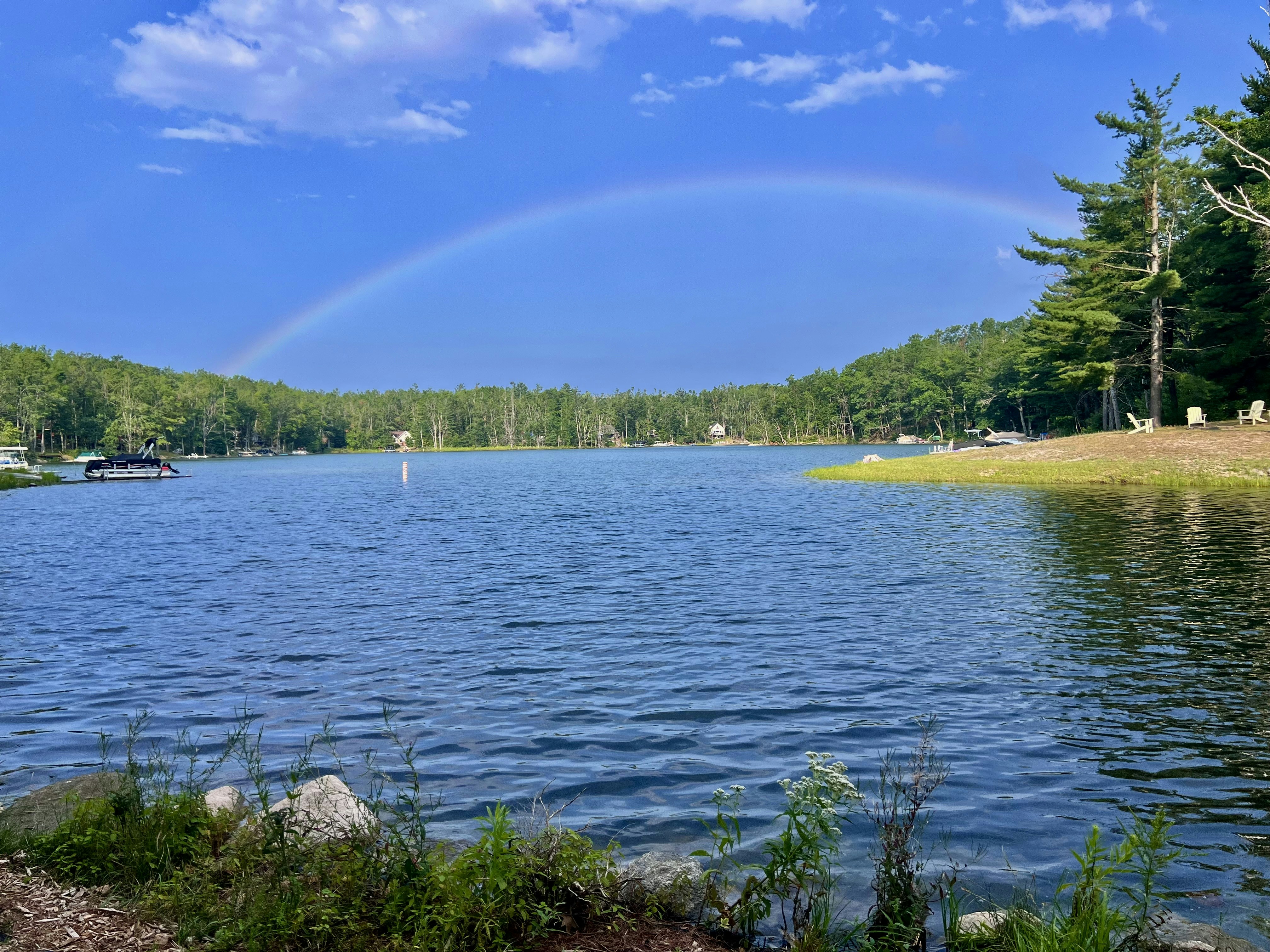 Arc of Serenity Over Tranquil Waters