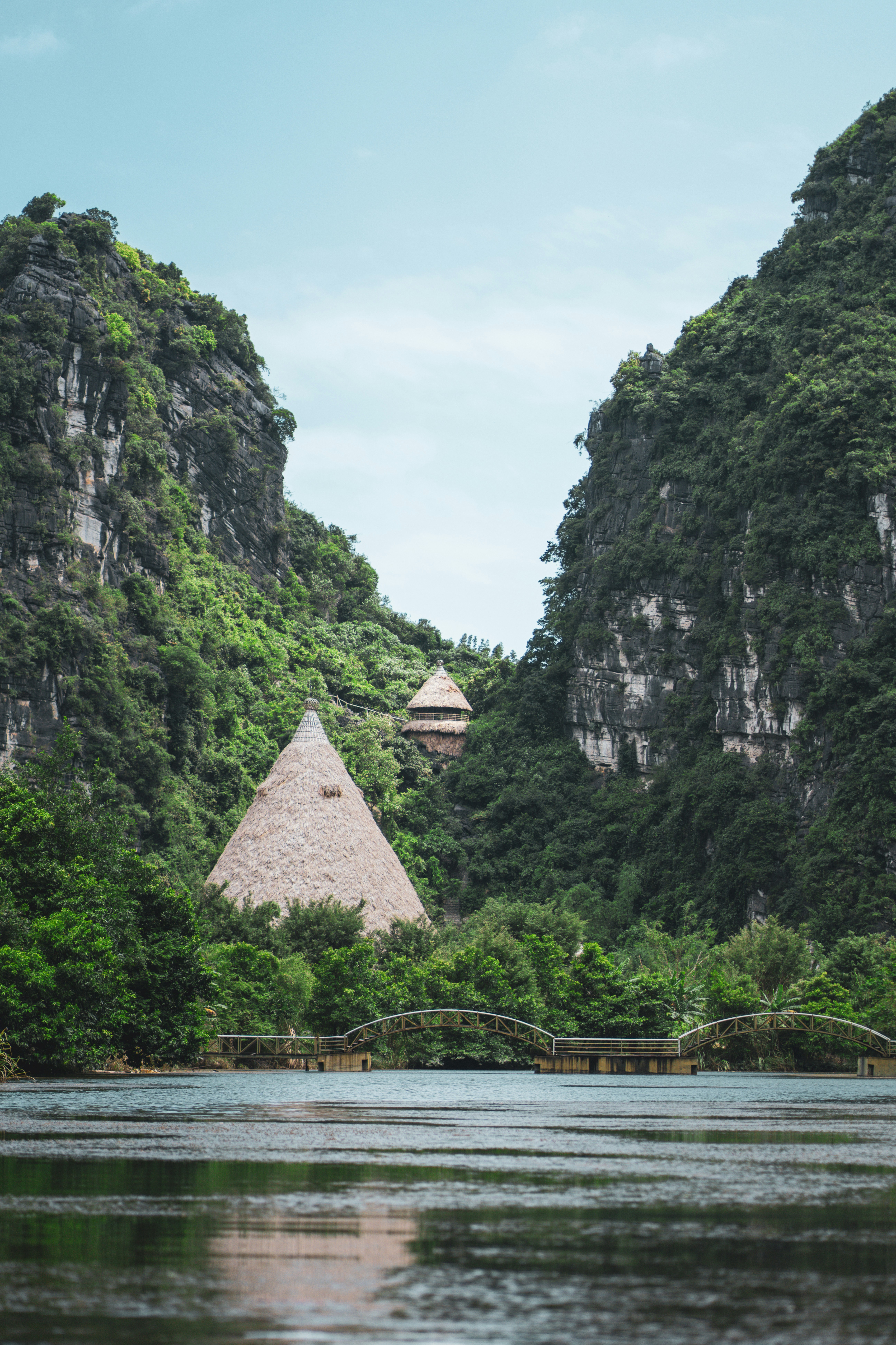 Harmony of Nature and Architecture in a Lush Valley