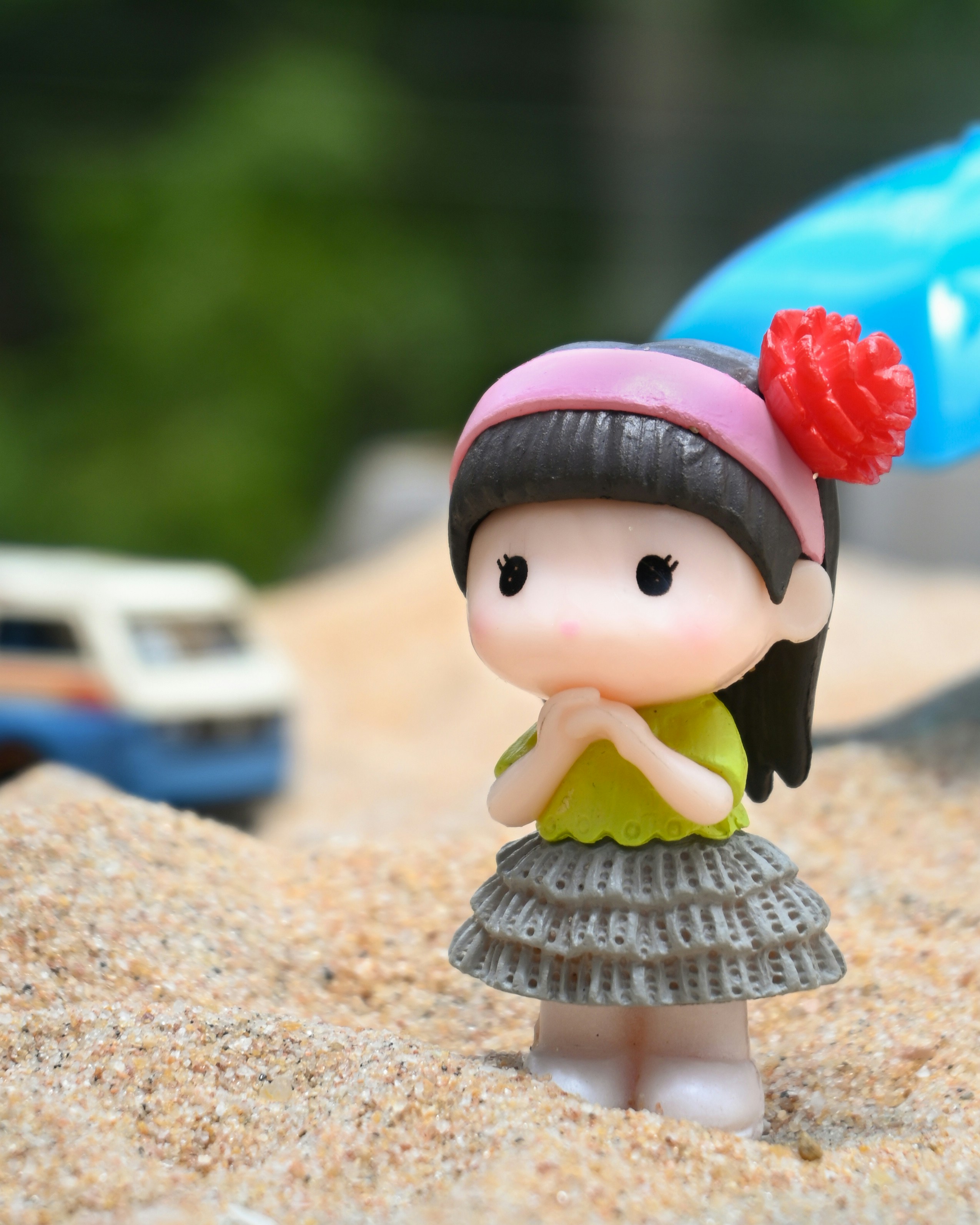 Whimsical Serenity: A Figurine's Moment
