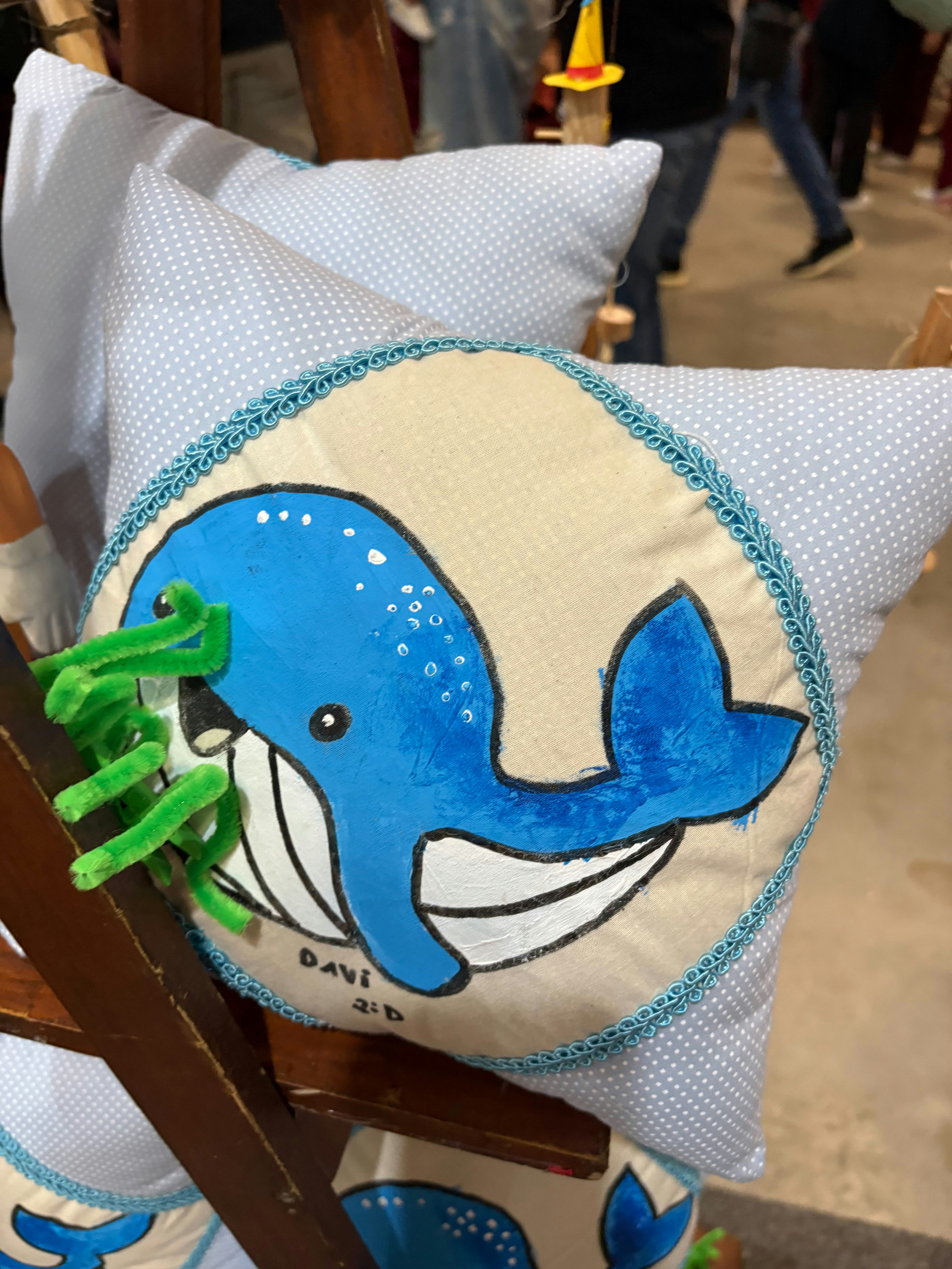 Whimsical Whale Cushion Delight
