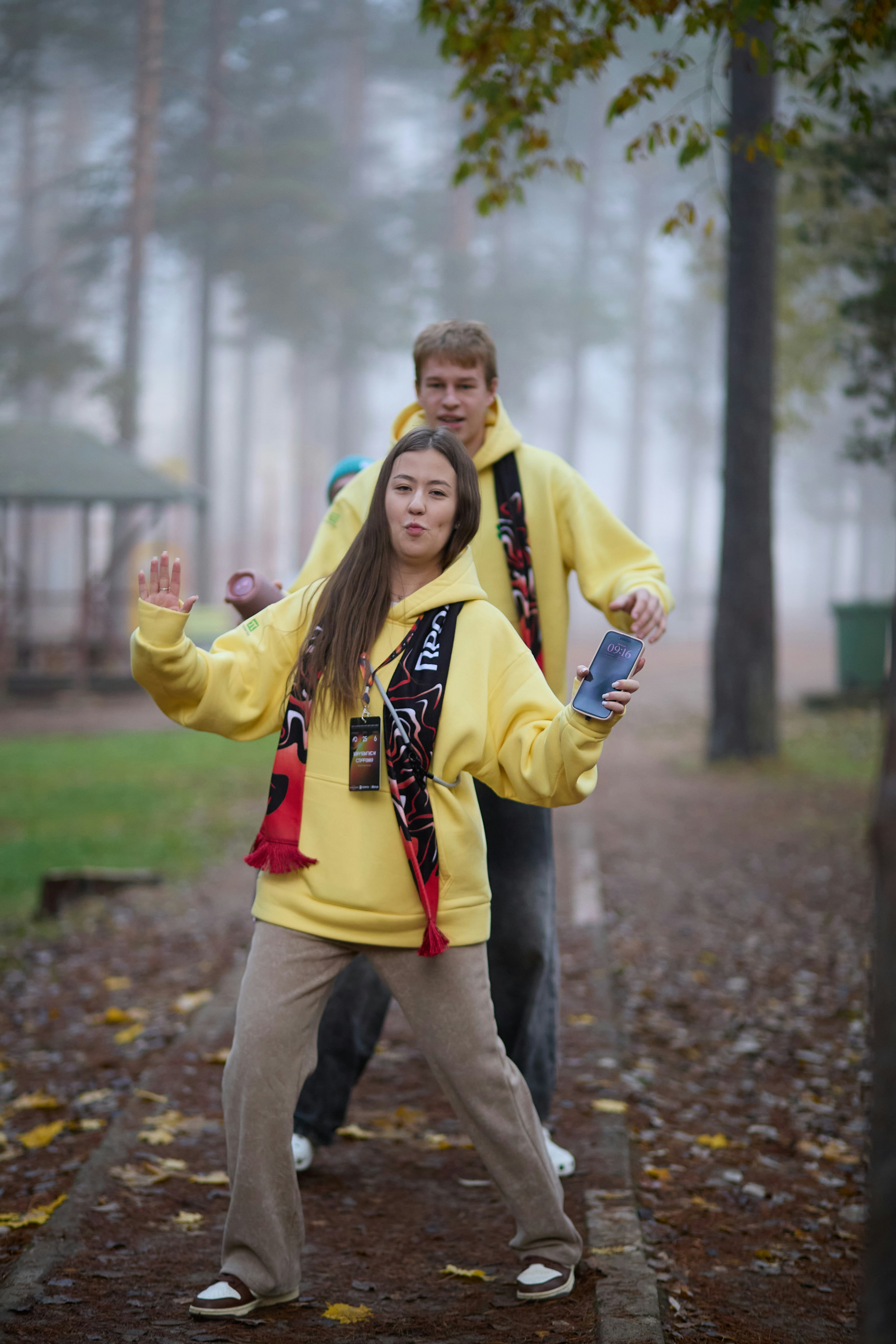 Joyful Moments in the Mist