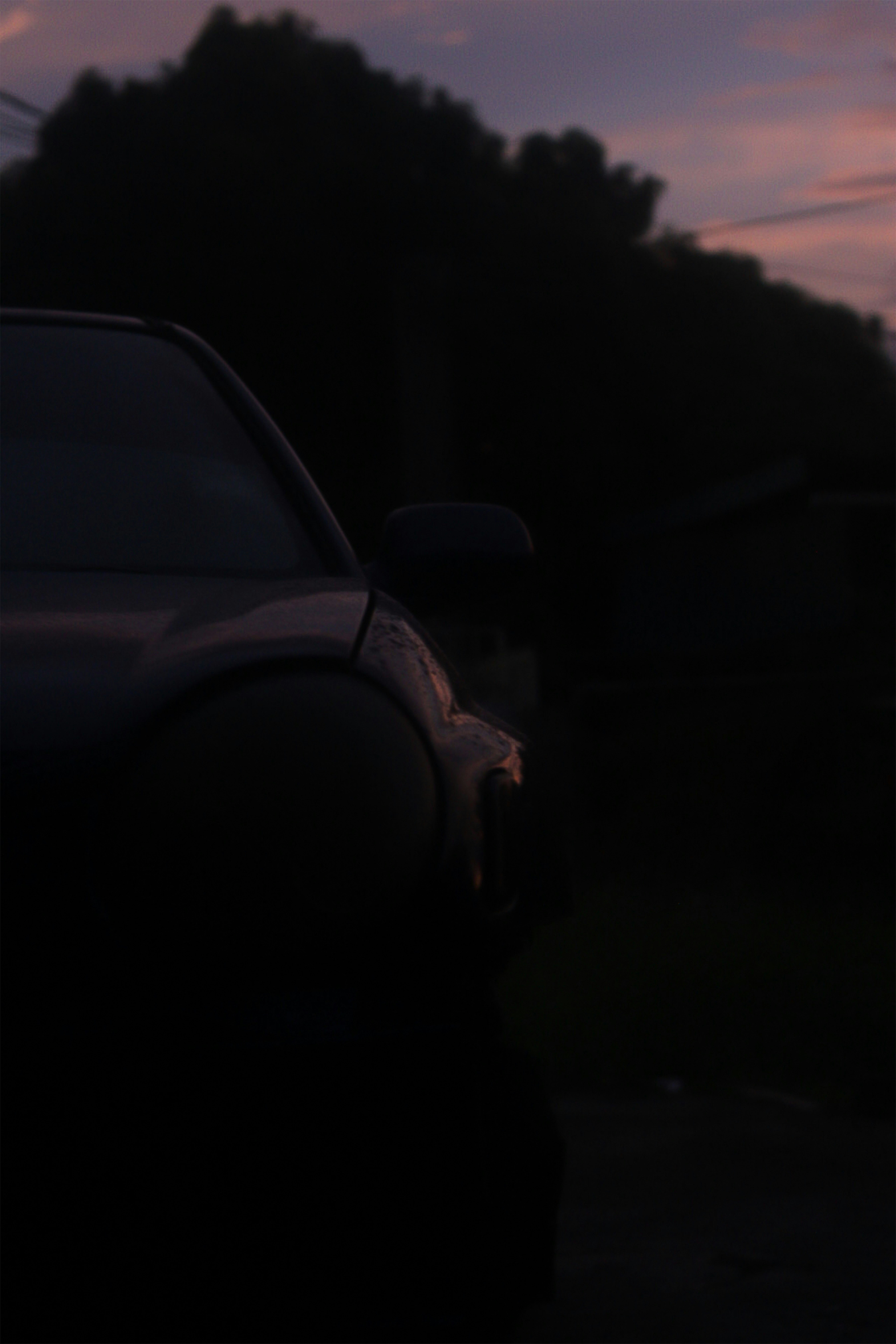 Silhouette of a Classic Ride at Dusk