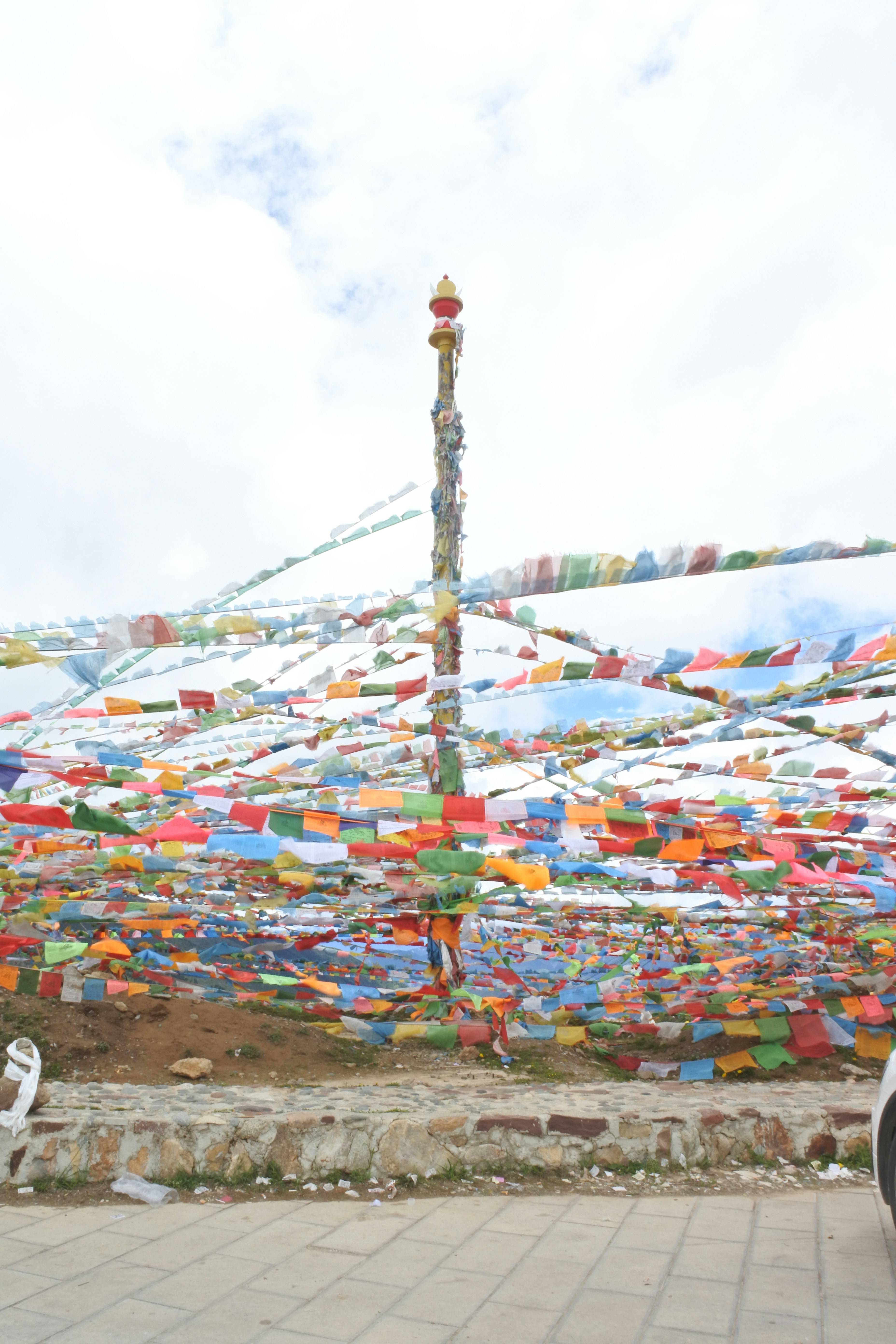Whispers of Color: The Prayer Flags' Dance
