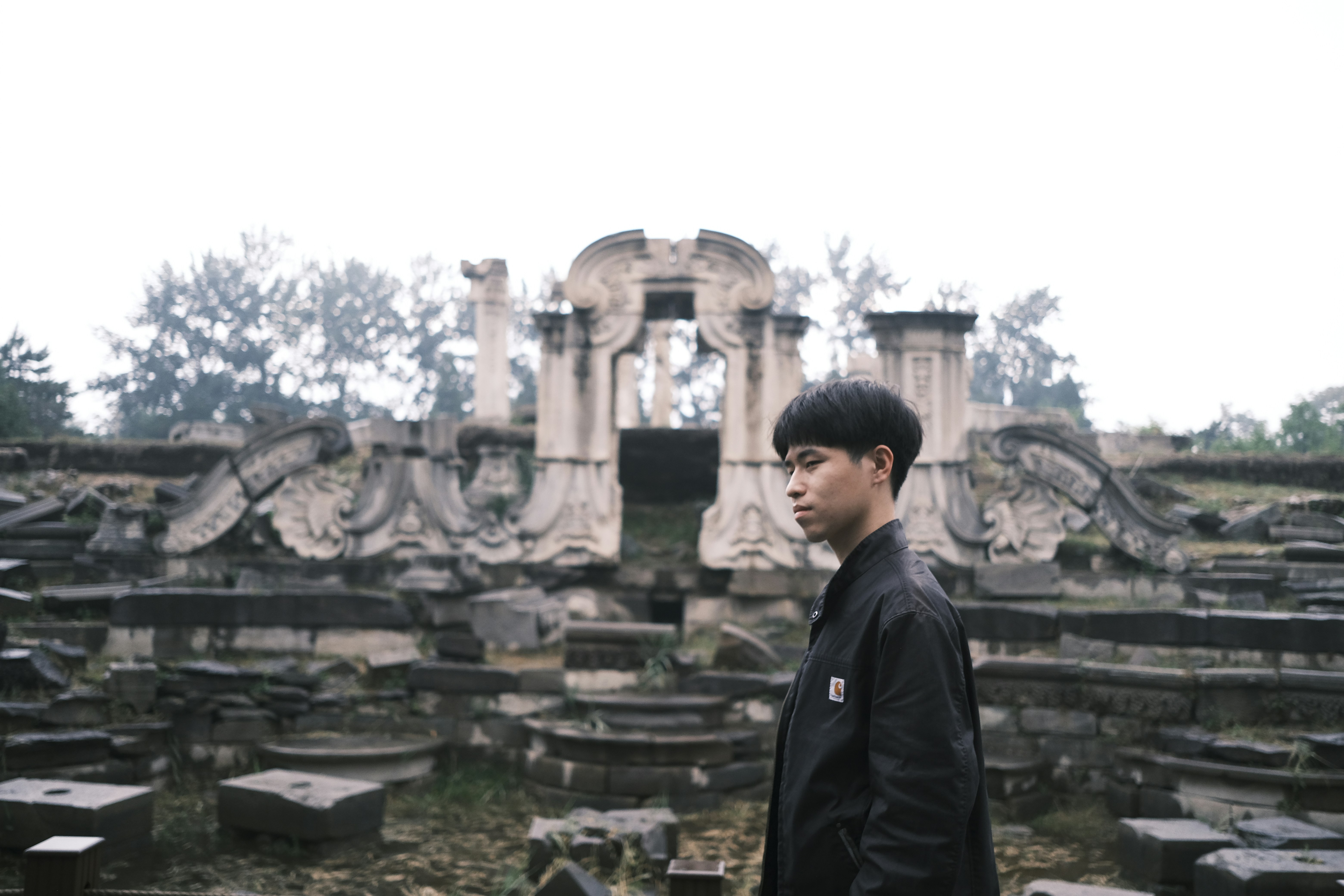 Portrait by the Ruined Arch: A Quiet Moment Among Timeless Stones