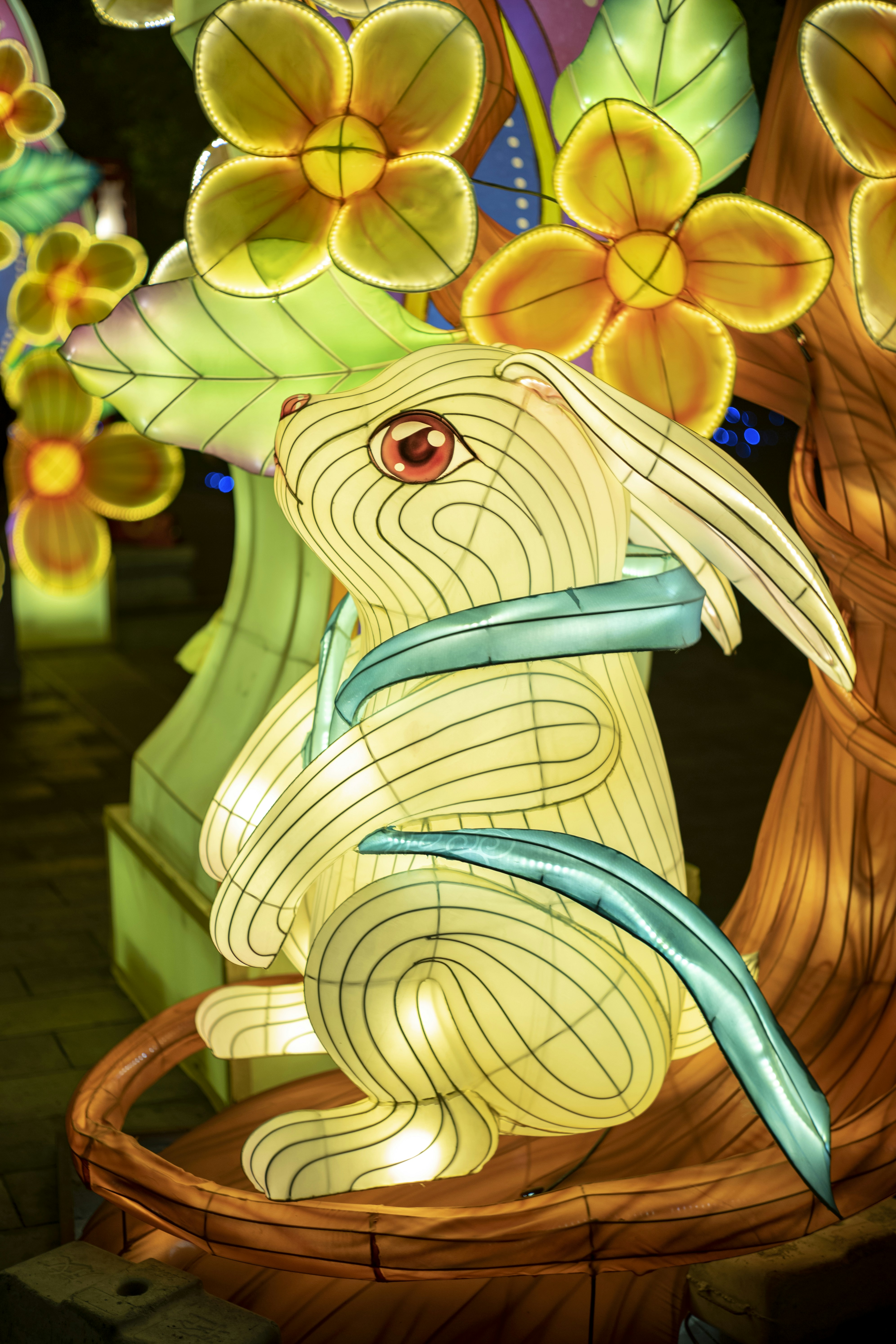 Whimsical Luminescence: The Lantern Rabbit