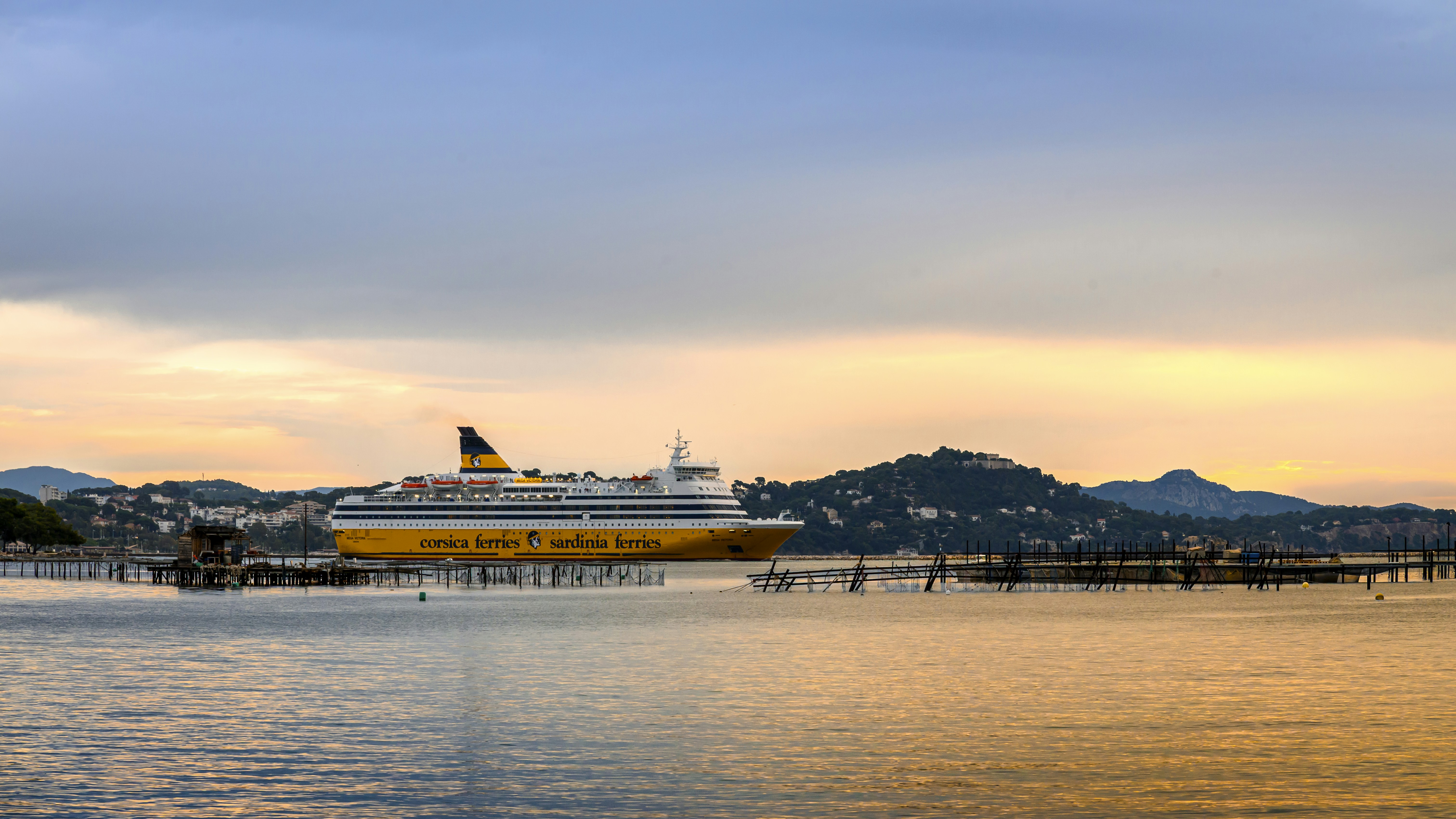 Serene Voyage: The Golden Horizon