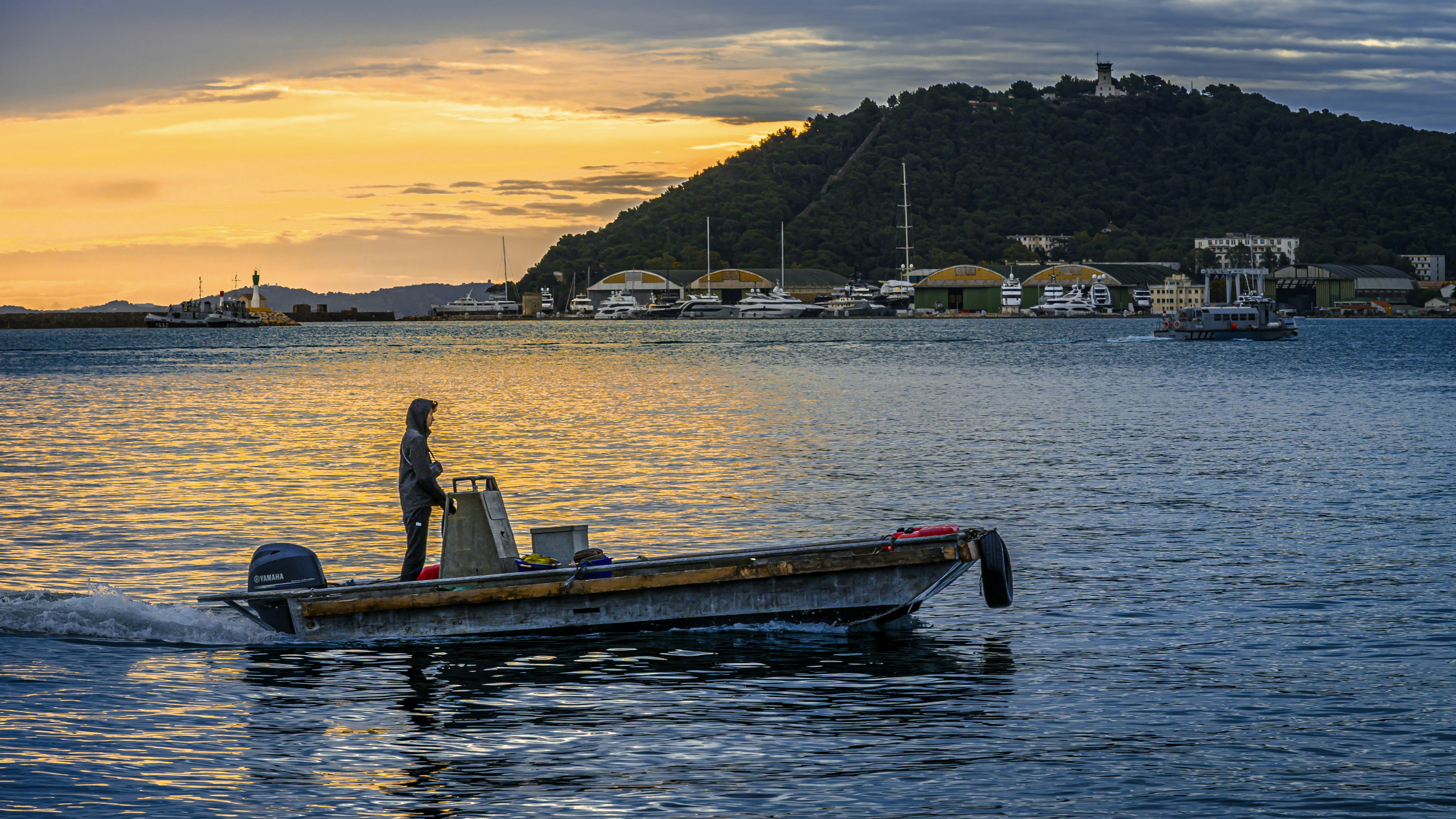 Evening Voyage: A Fisherman's Solitude
