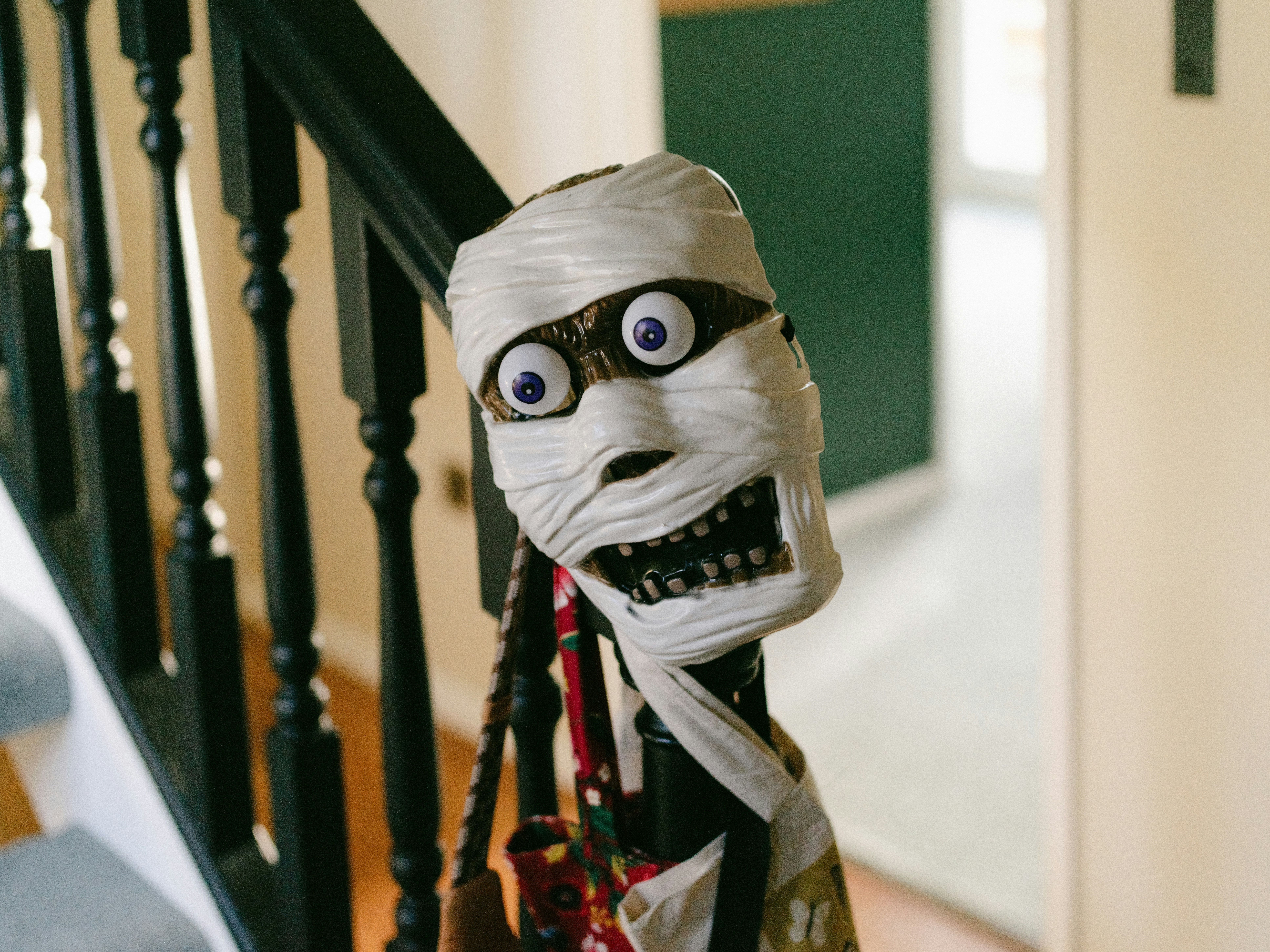 Whimsical Horror: A Mummy's Playful Gaze