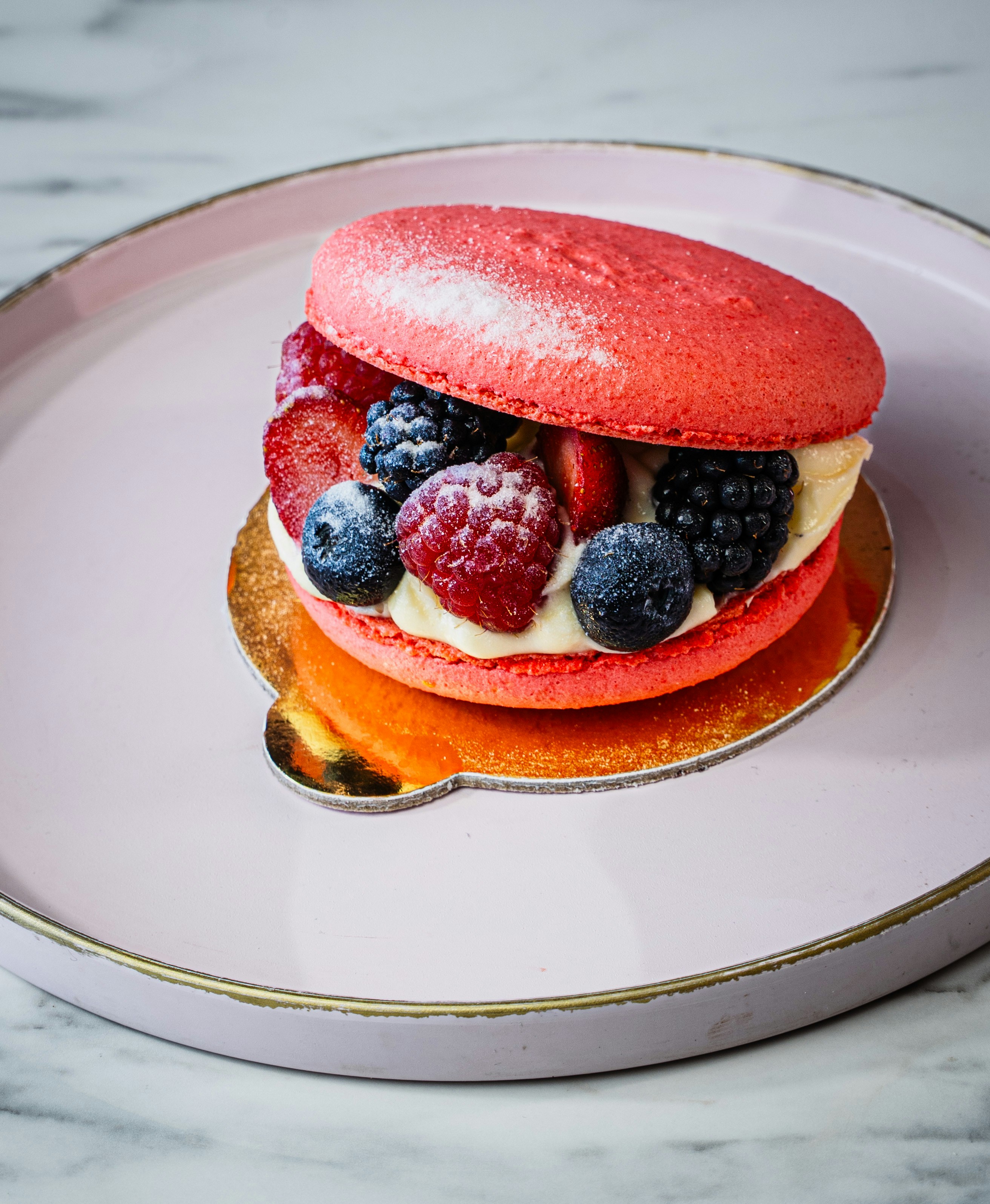 Berry Delight: A Macaron Masterpiece