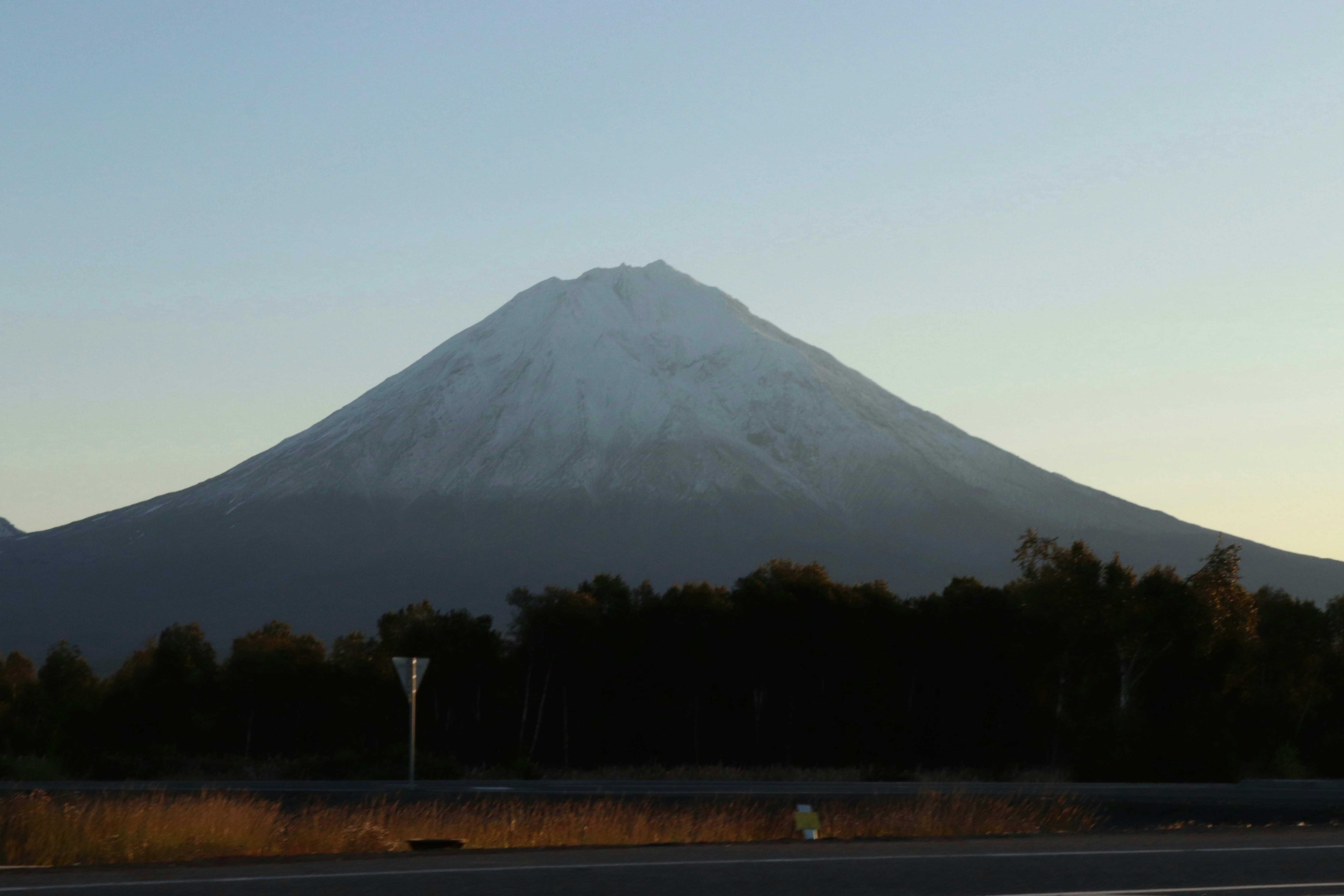 Majestic Silhouette of a Snow-Capped Giant