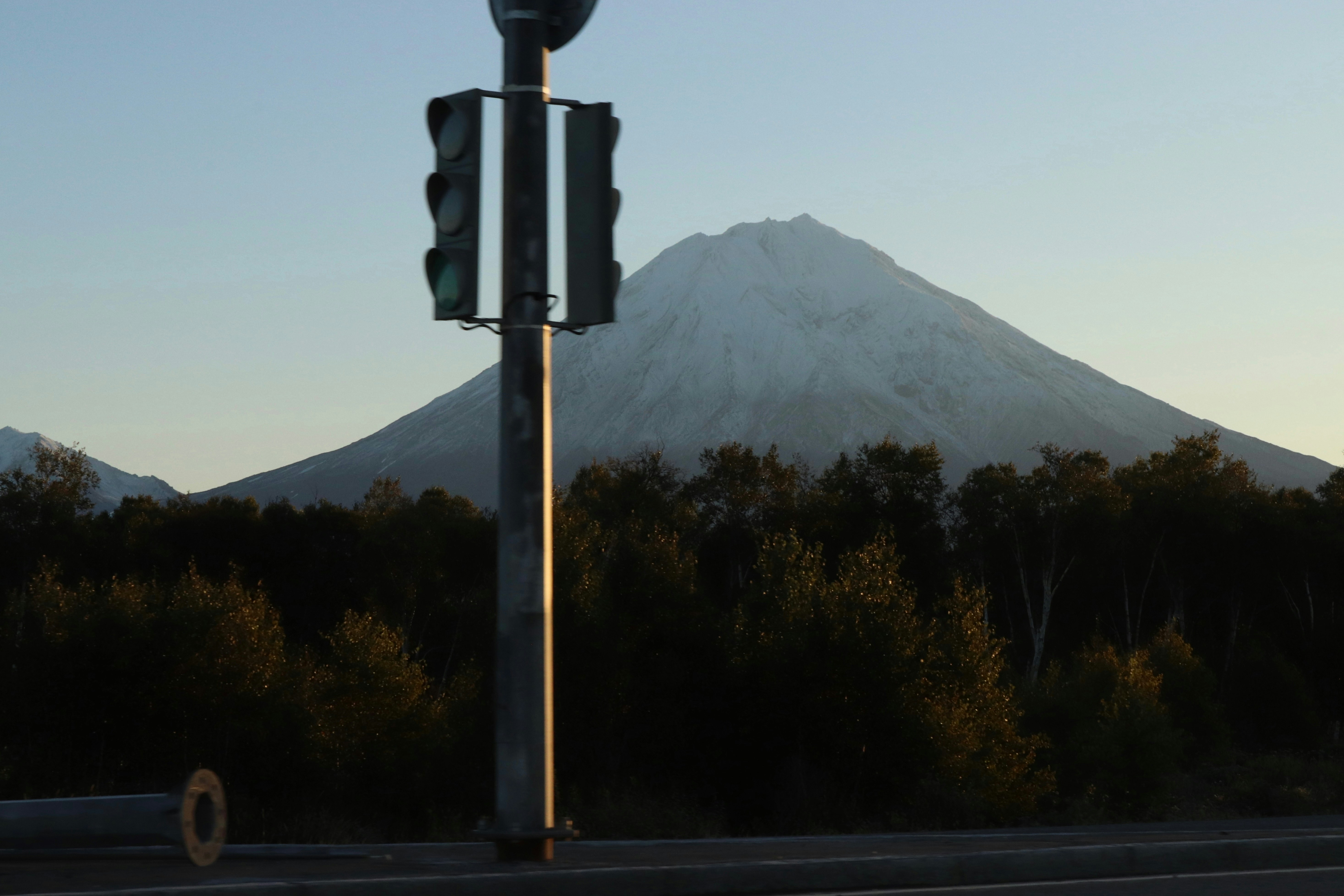 Silent Sentinel: The Majestic Mountain at Dusk