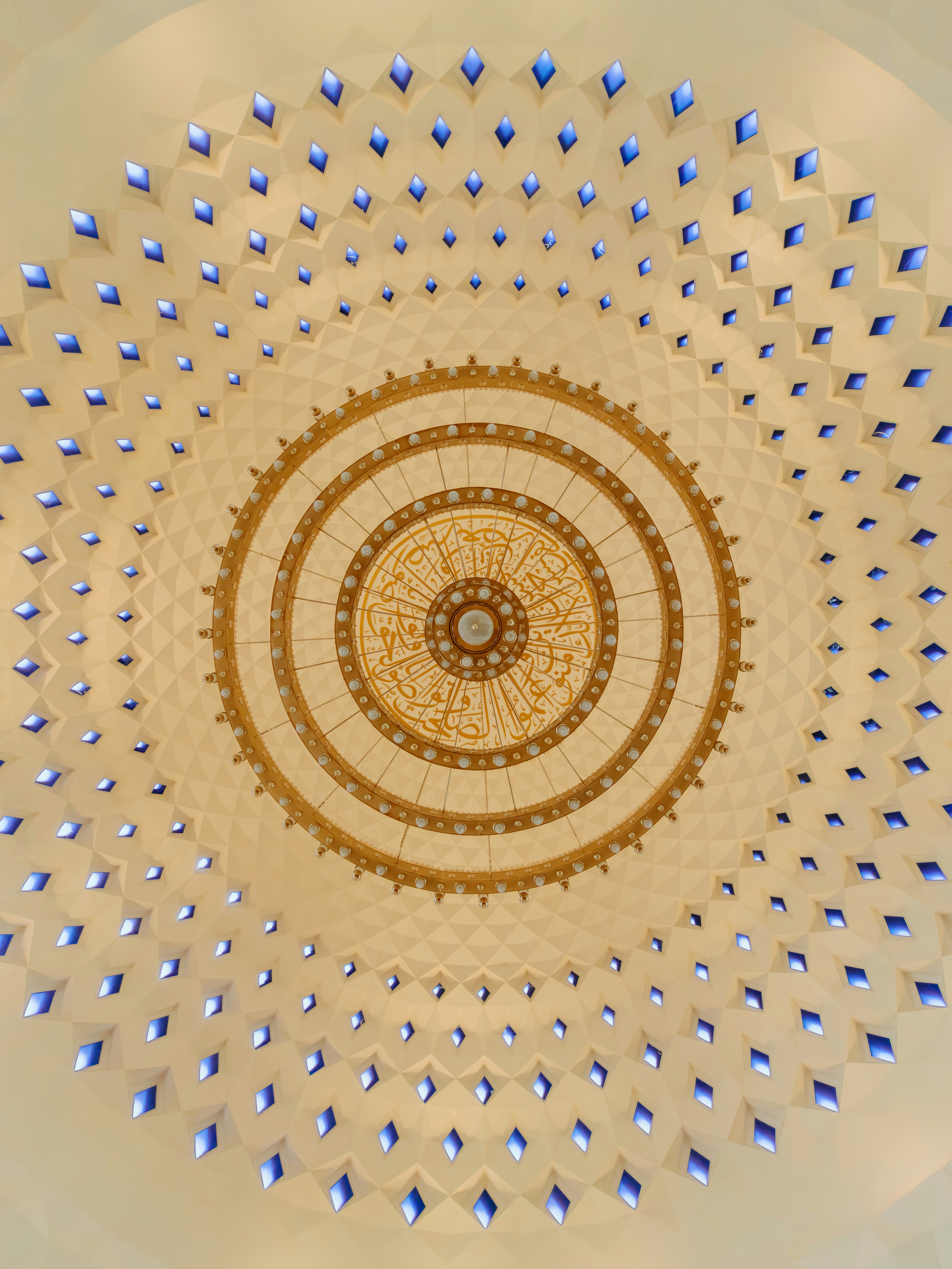 Masjid An Nur TNB. Shot on Oppo Find X8 Ultra. | Intricate circular ceiling design with ornate details