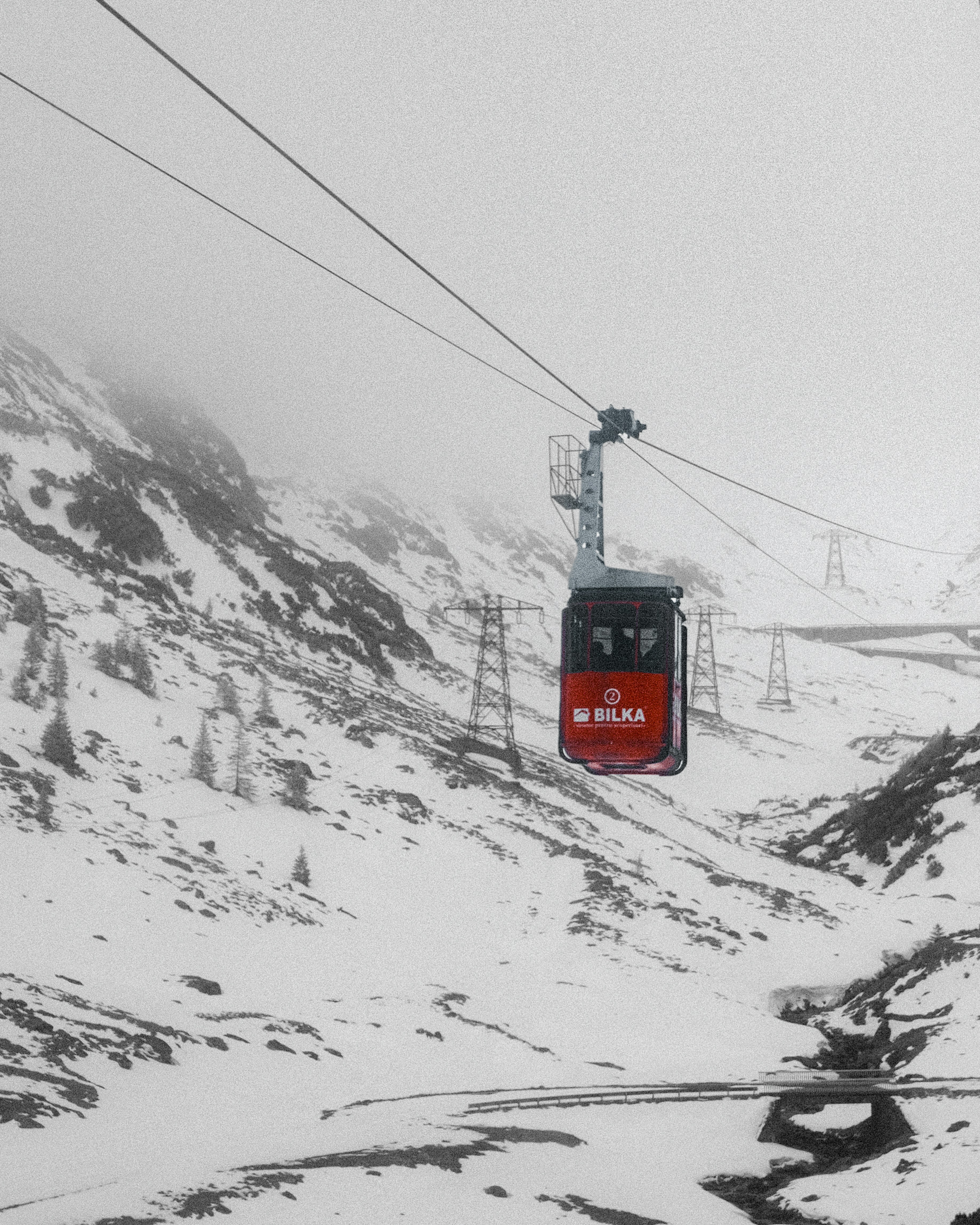 Ascending Through the Mist: A Journey Above the Snowy Expanse