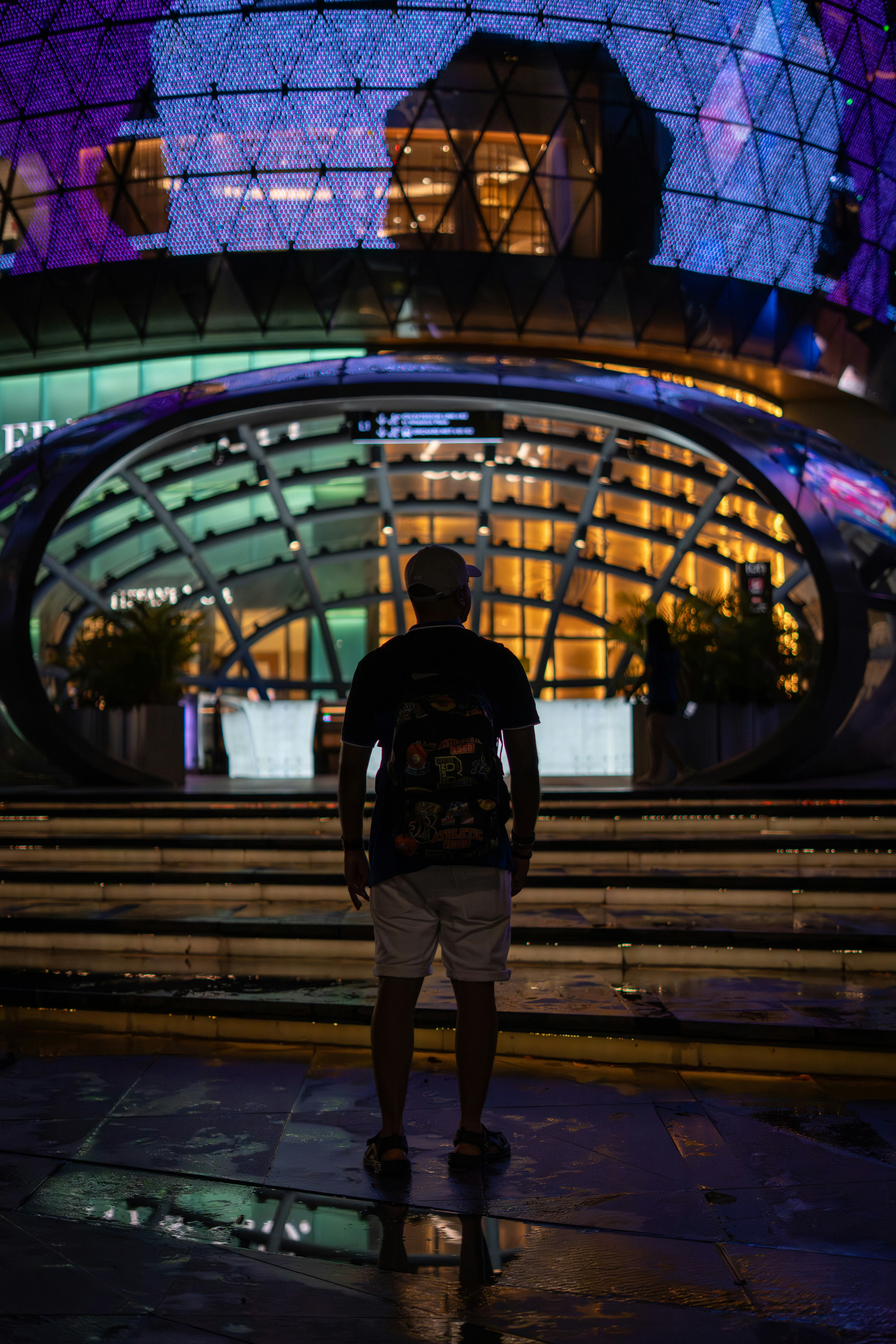 Urban Reflections: A Nighttime Encounter