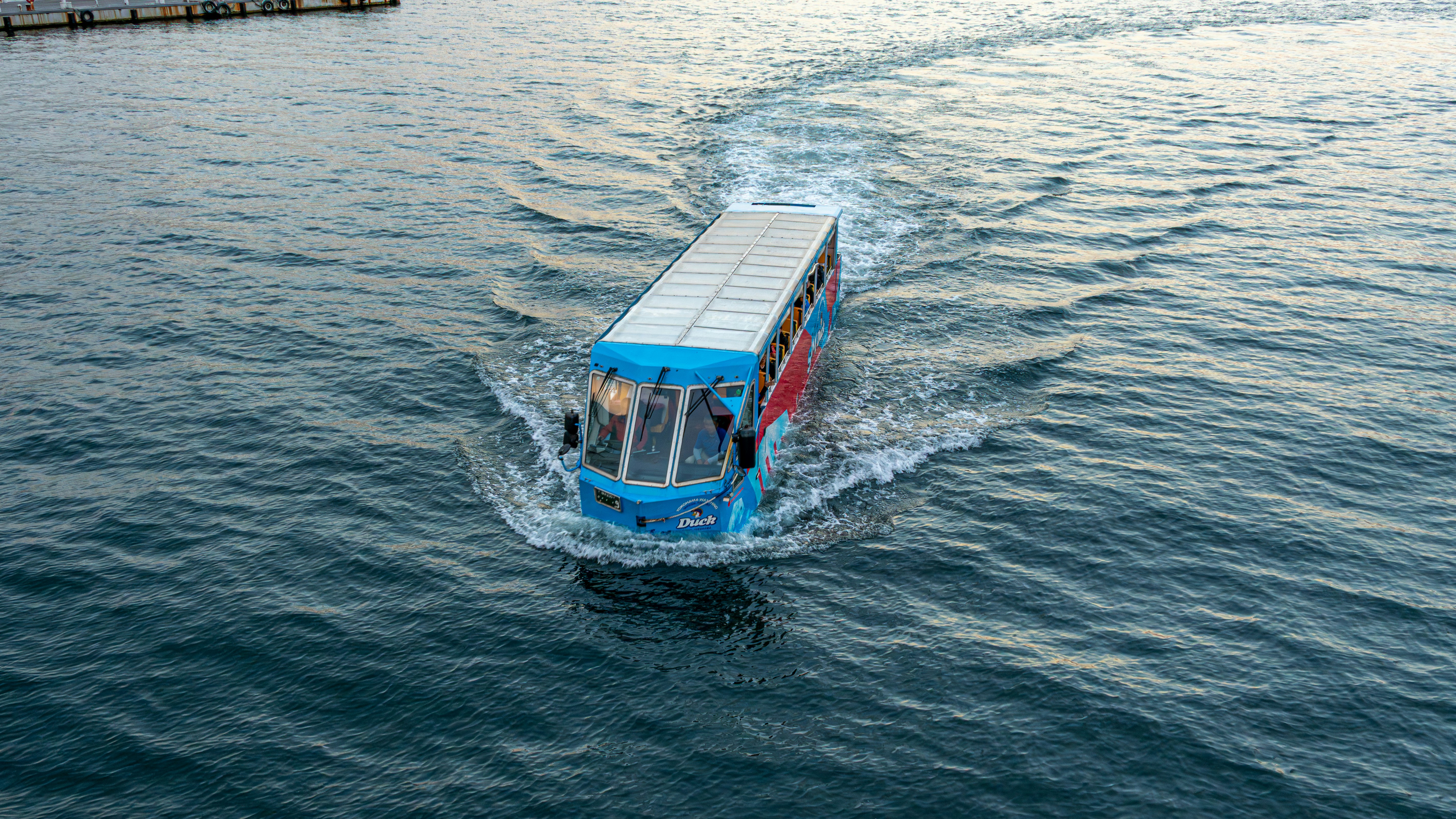 Yokohama Boat Ride | Amphibious bus driving through the water