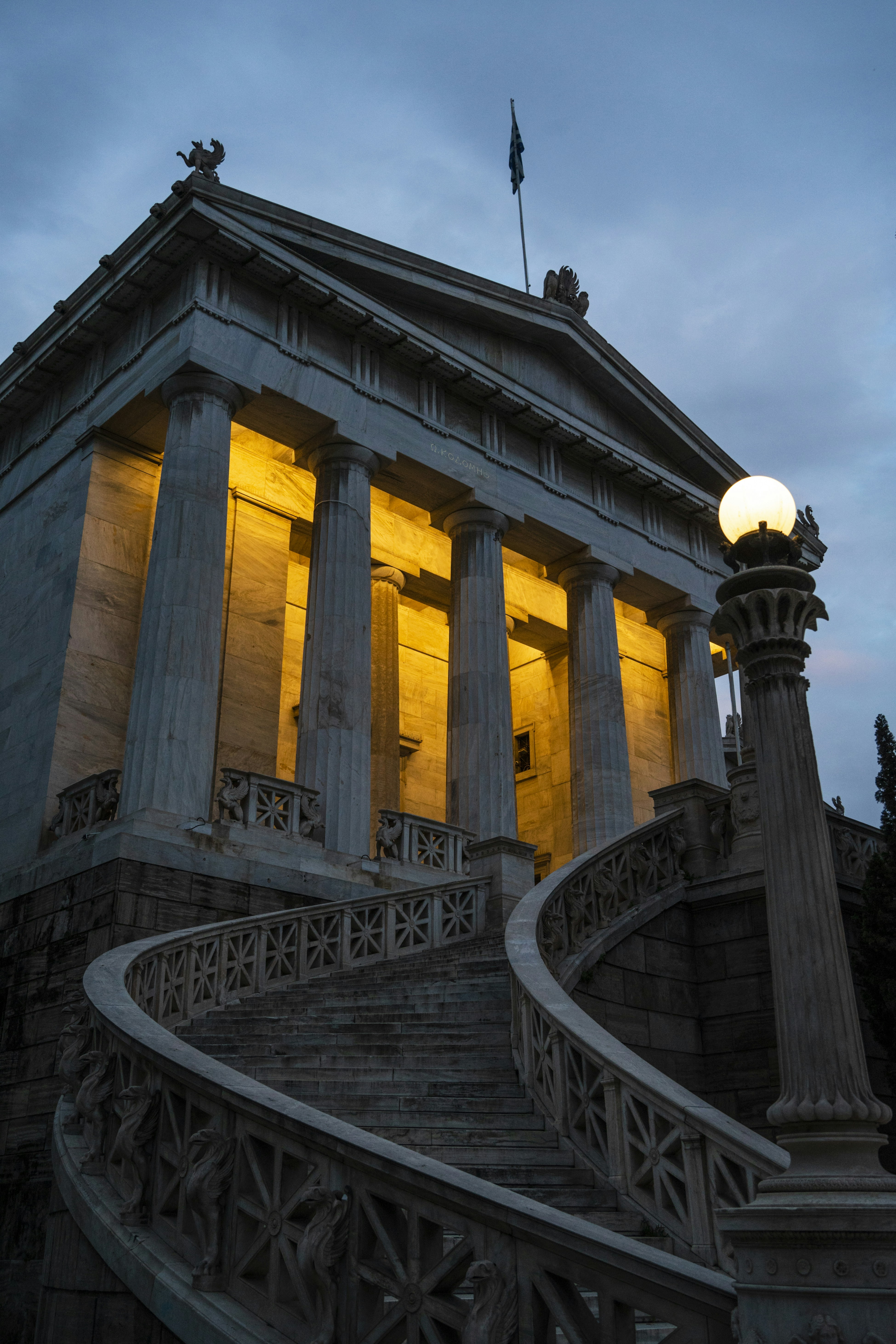 Illuminated Steps to Historical Grandeur