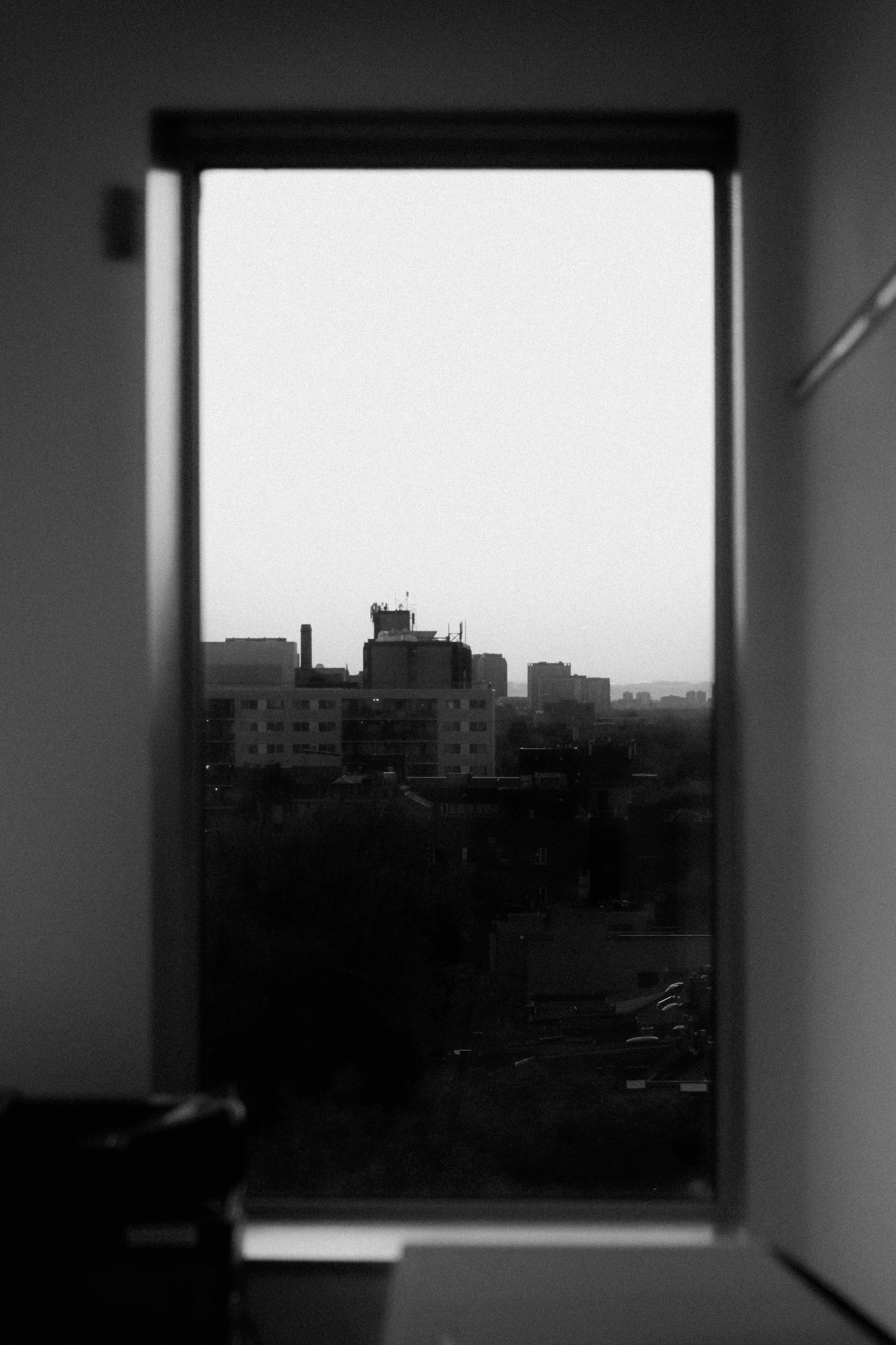 Urban Silhouette: A Glimpse Through the Frame