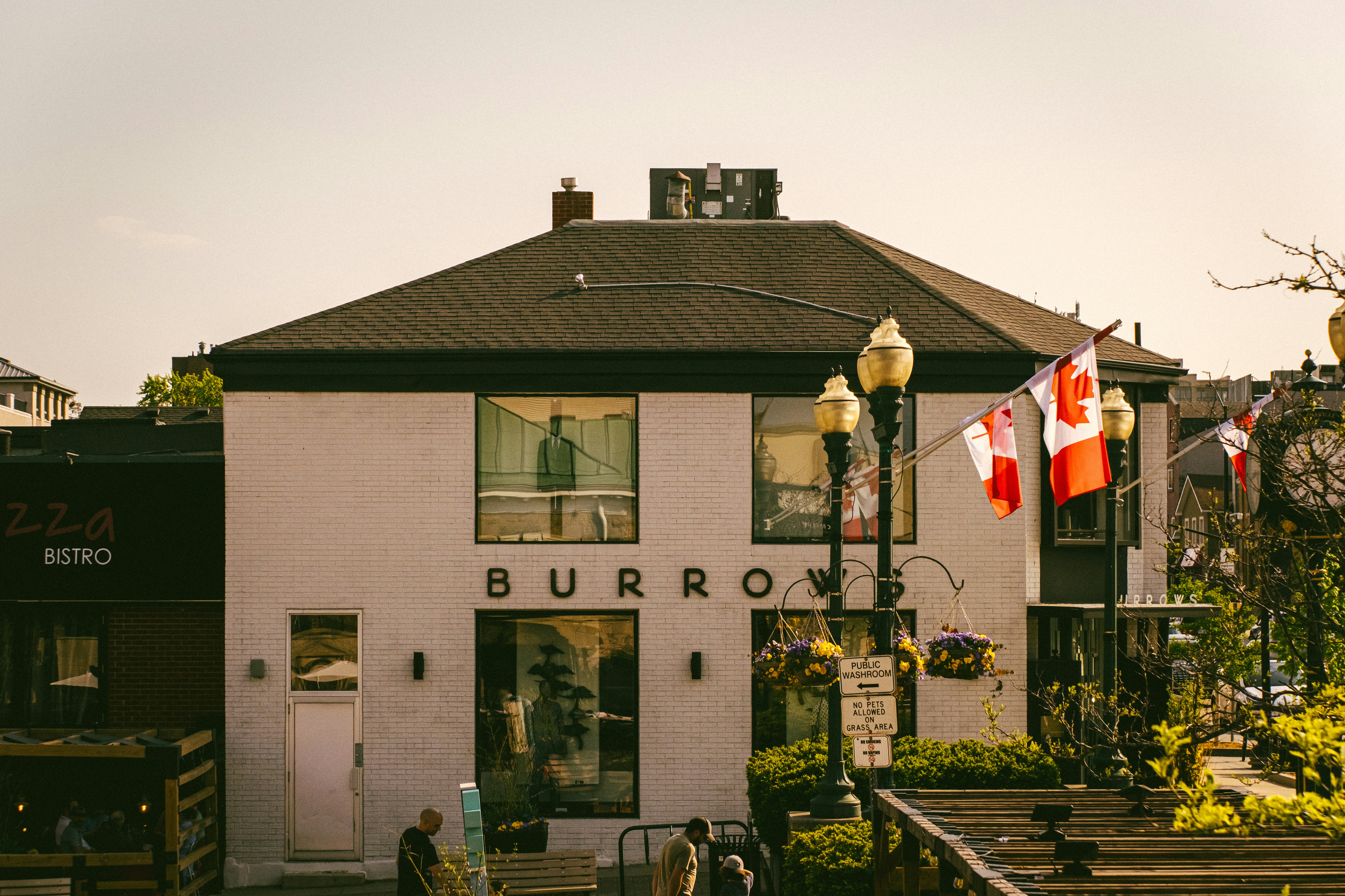 Building with "burrow" sign and canadian flags photo – Free Building ...