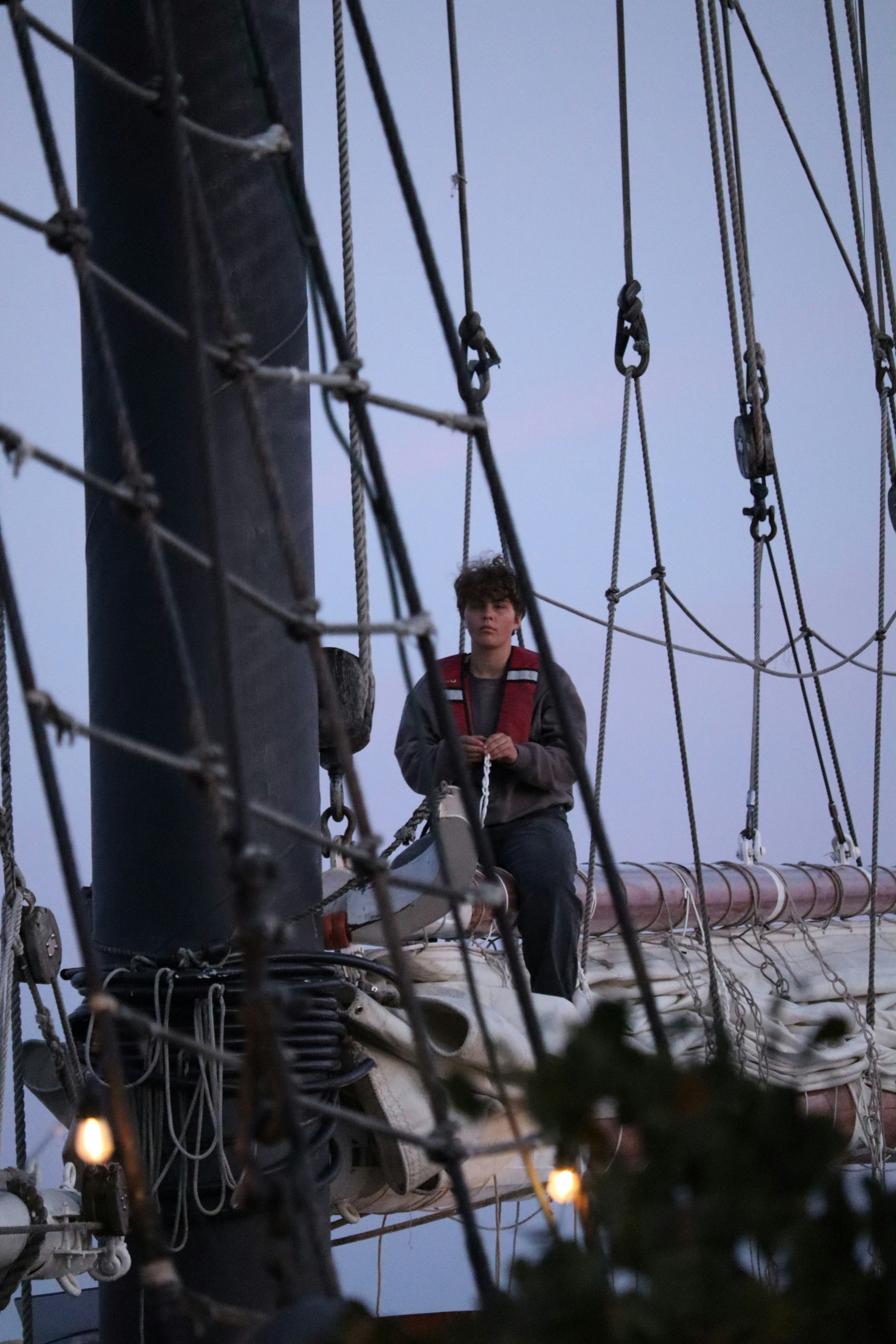 A Moment of Solitude Amidst the Rigging