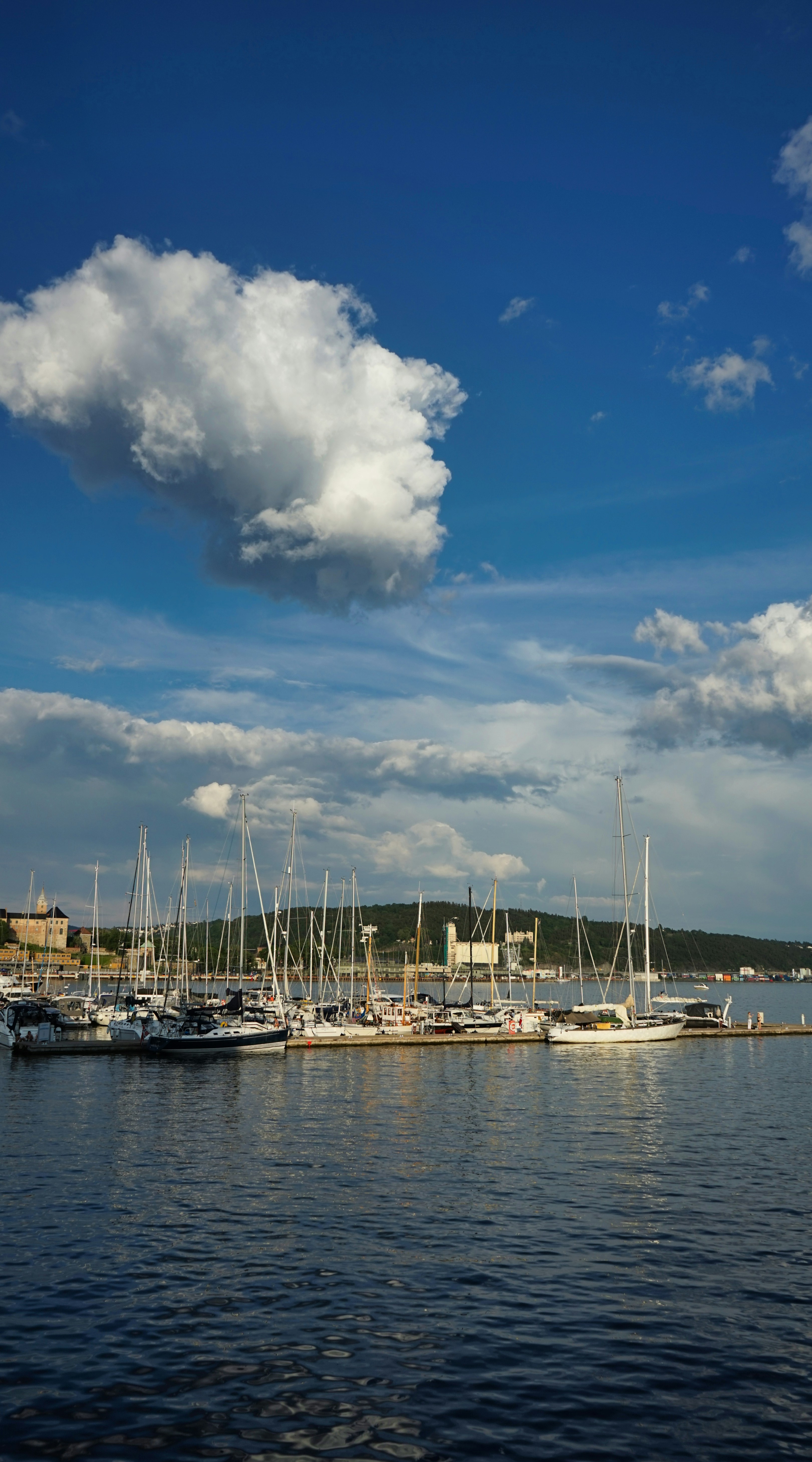 Cloud Monolith Over a Quiet Marina