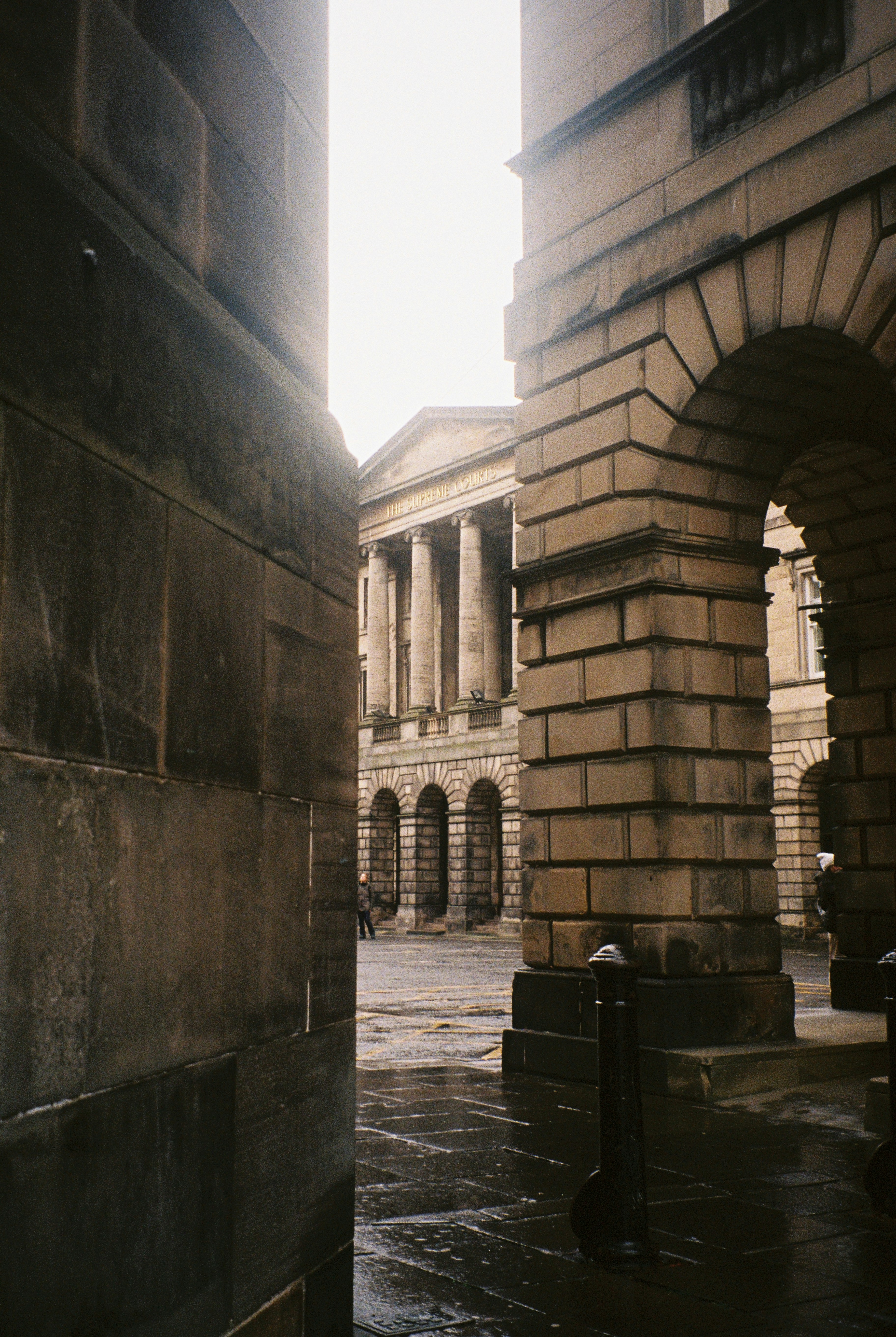 Shot on Kodak UltraMax 400 | Neoclassical building with arches and columns