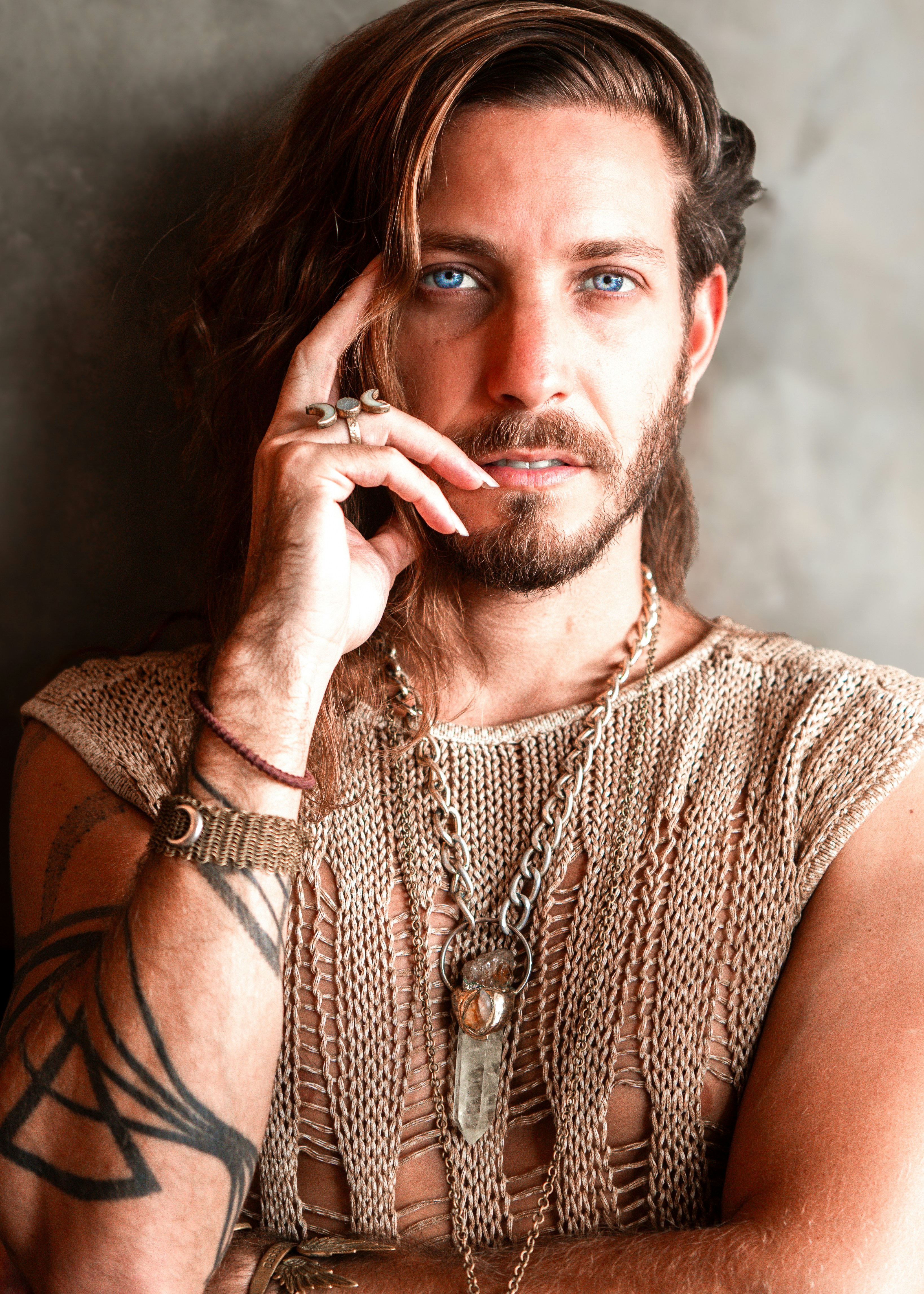 Leather Armor and Soft Glow: A Modern Nomad Portrait