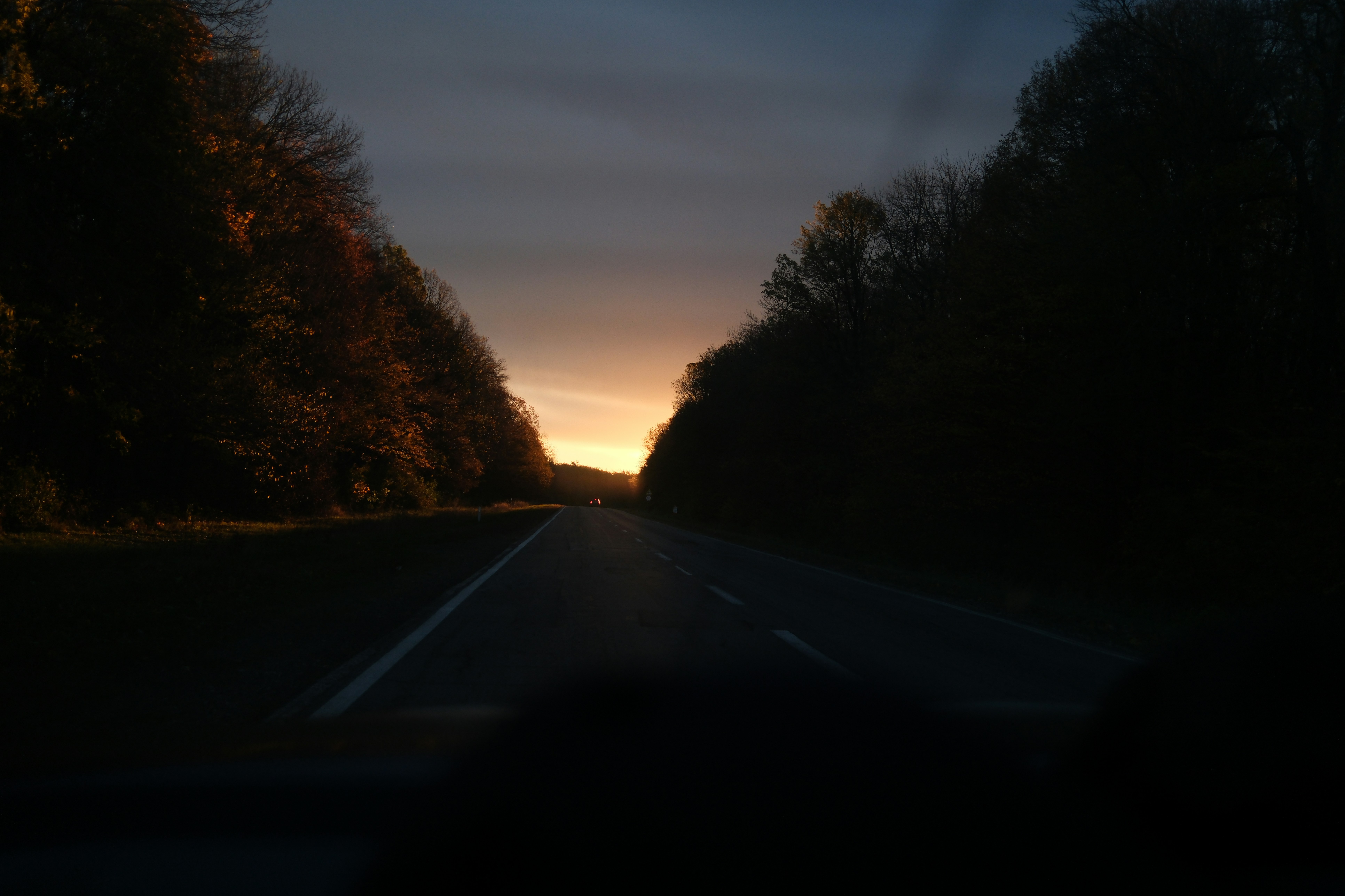 Twilight's Embrace on the Open Road