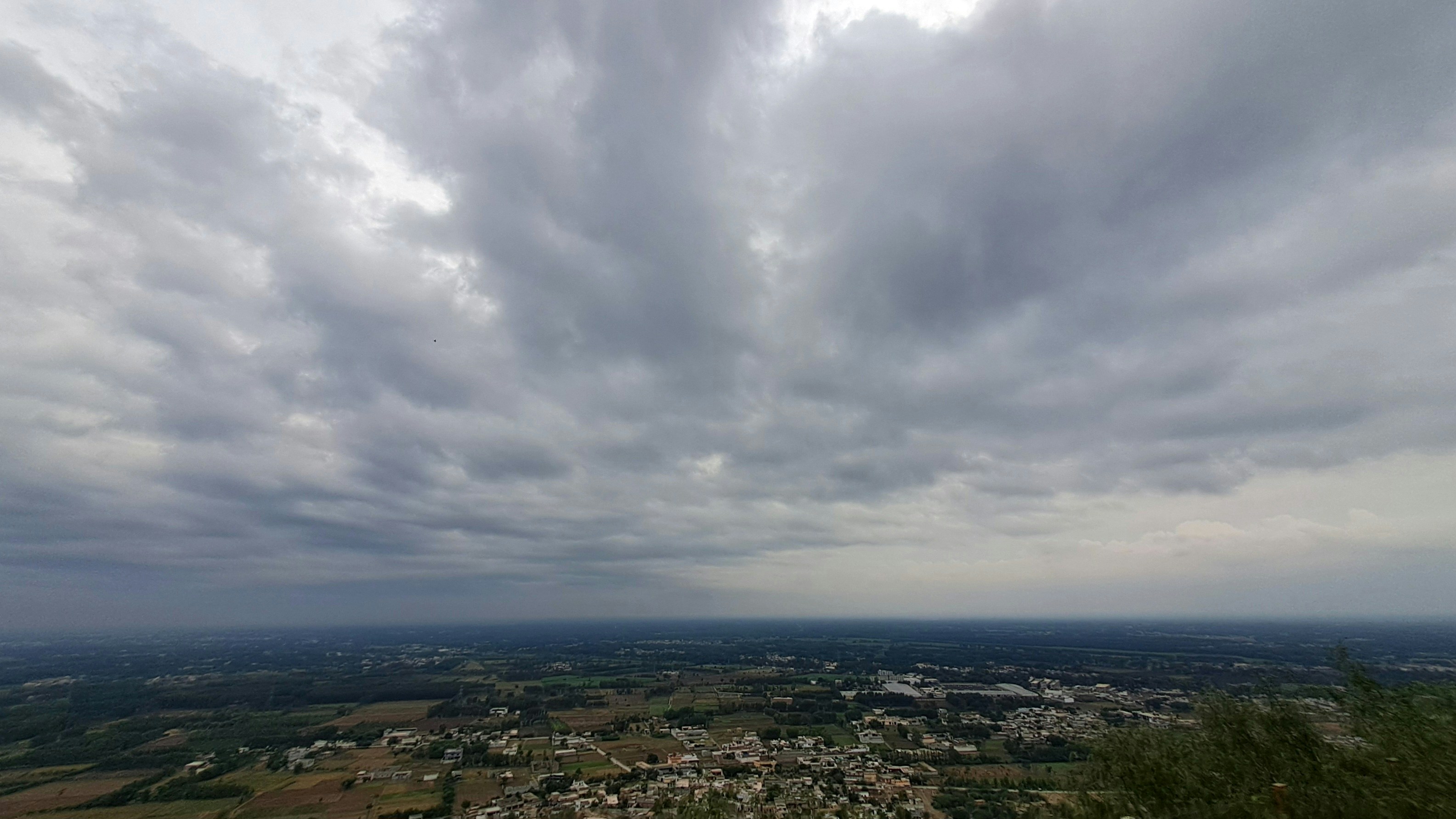 Overcast sky above a distant landscape