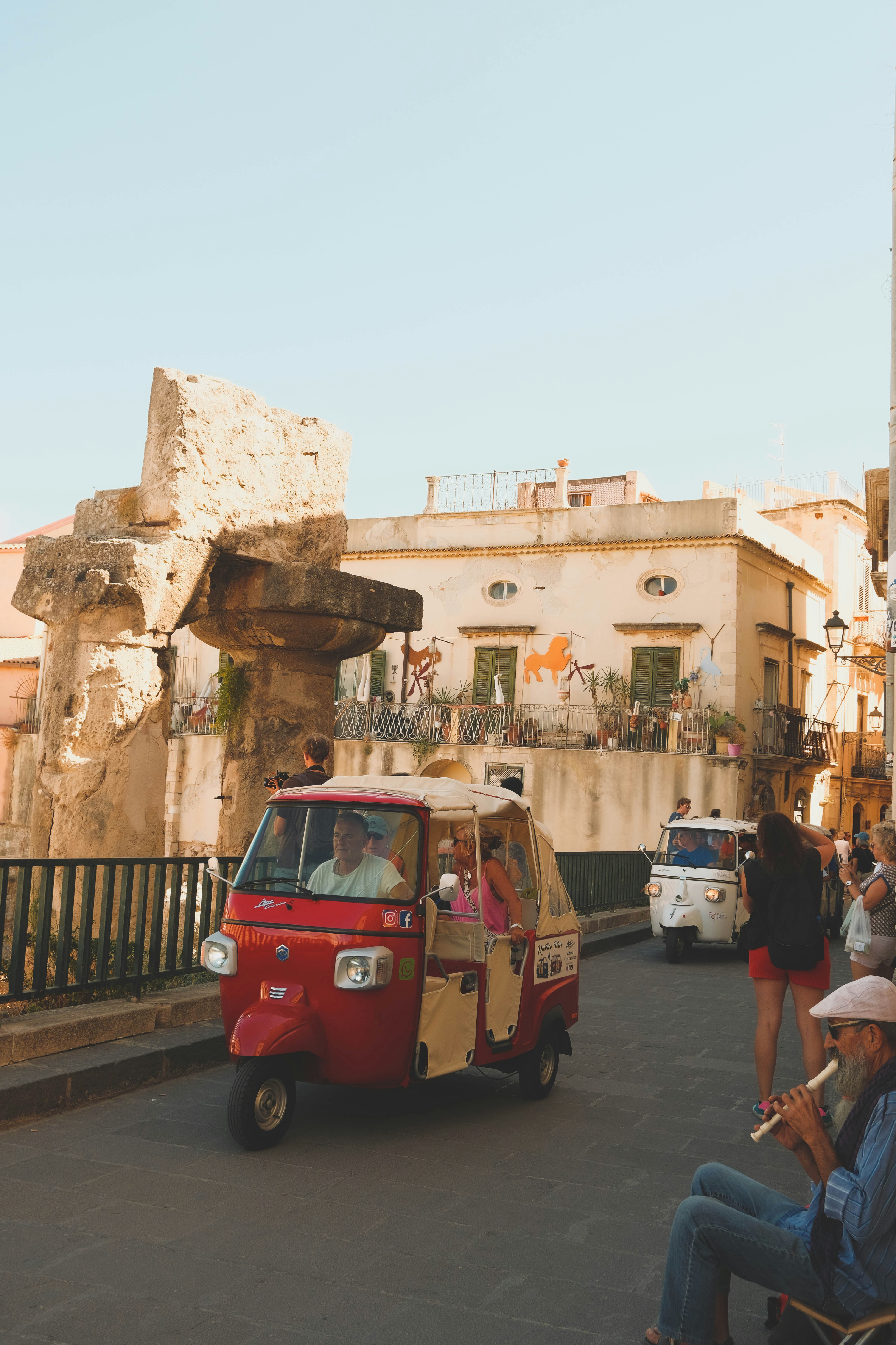 Vibrant Echoes of History on a Sunlit Street