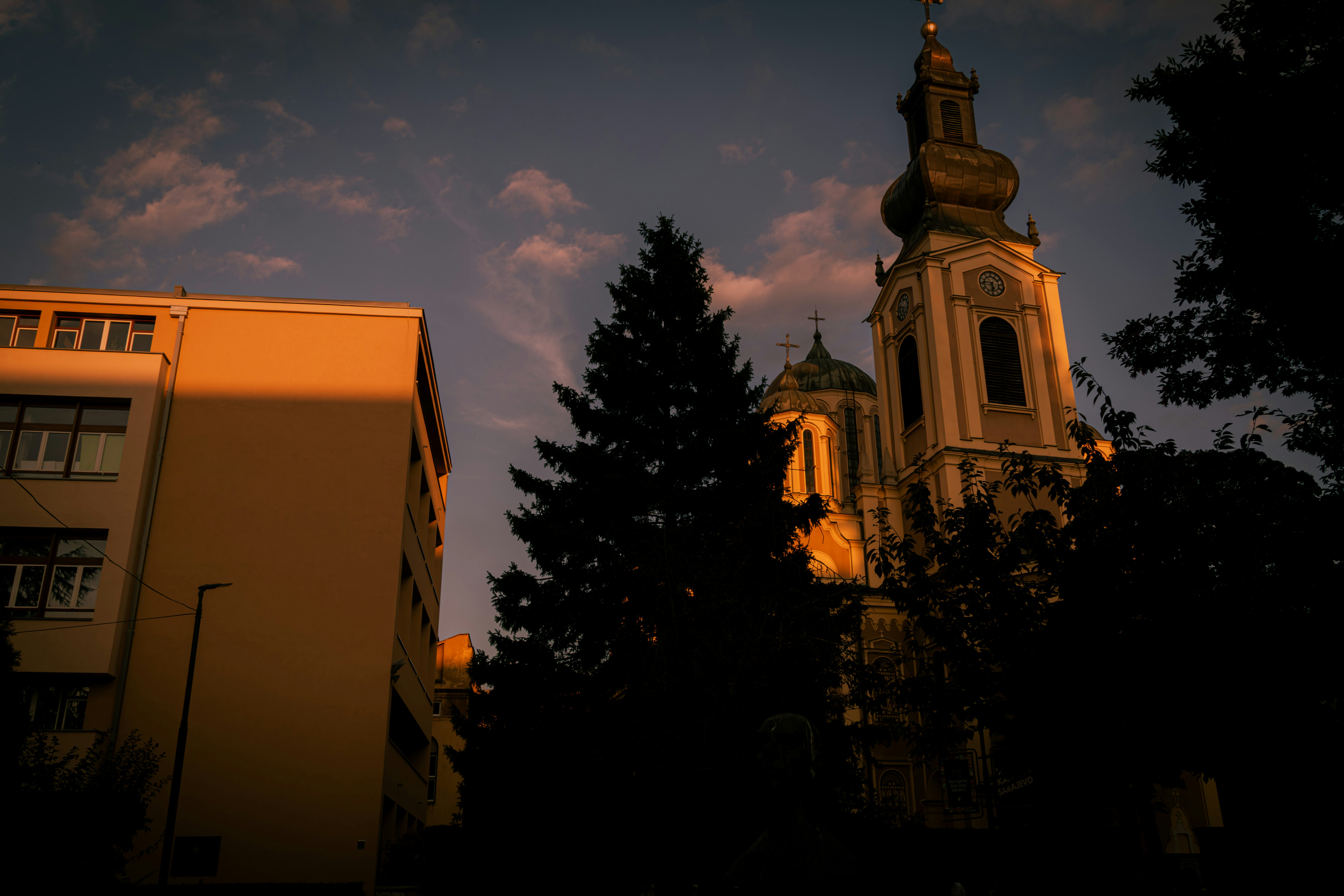 Glimmers of History: A Sunset Embrace