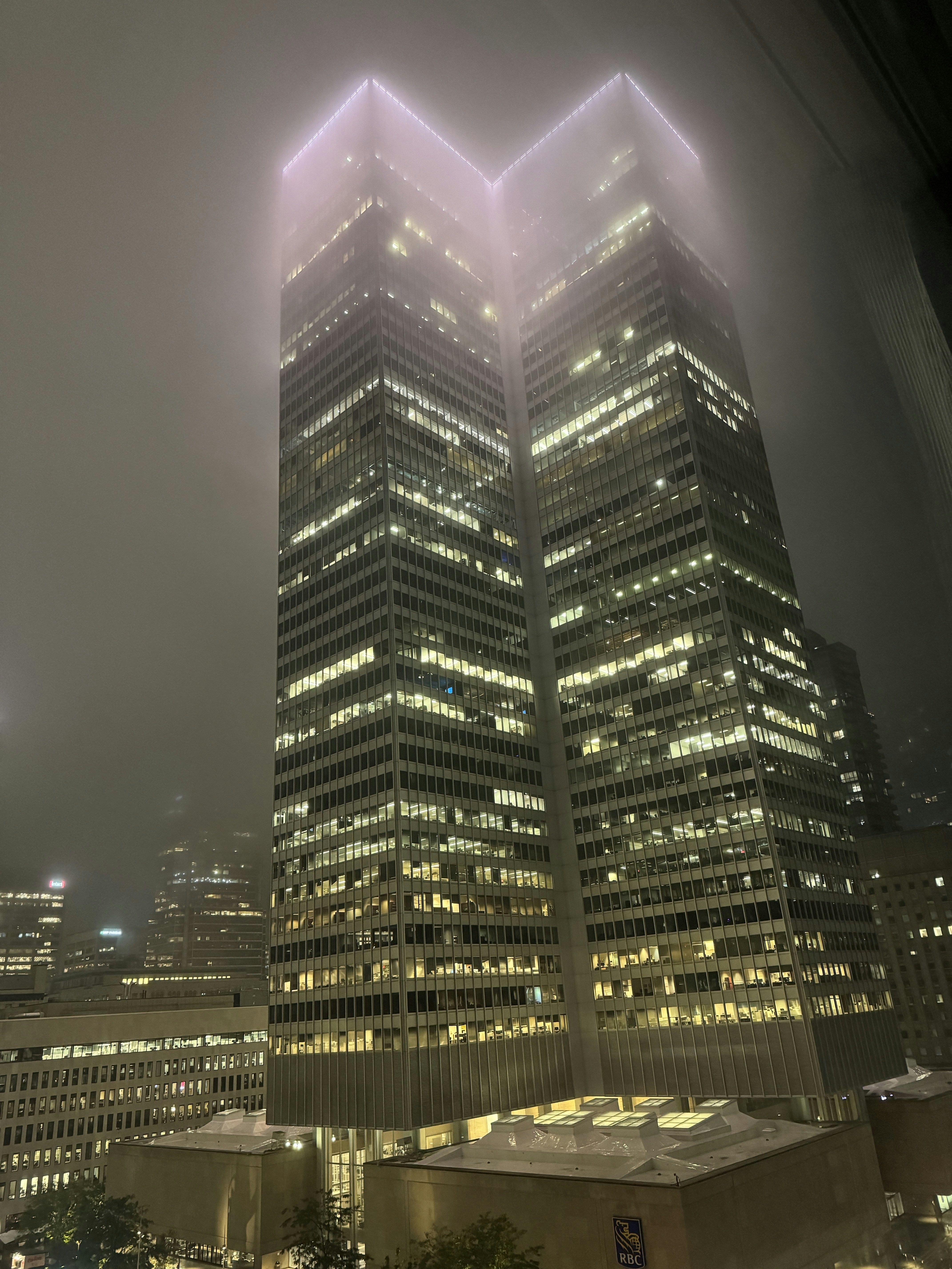 Veiled Towers: A Dance of Light and Fog