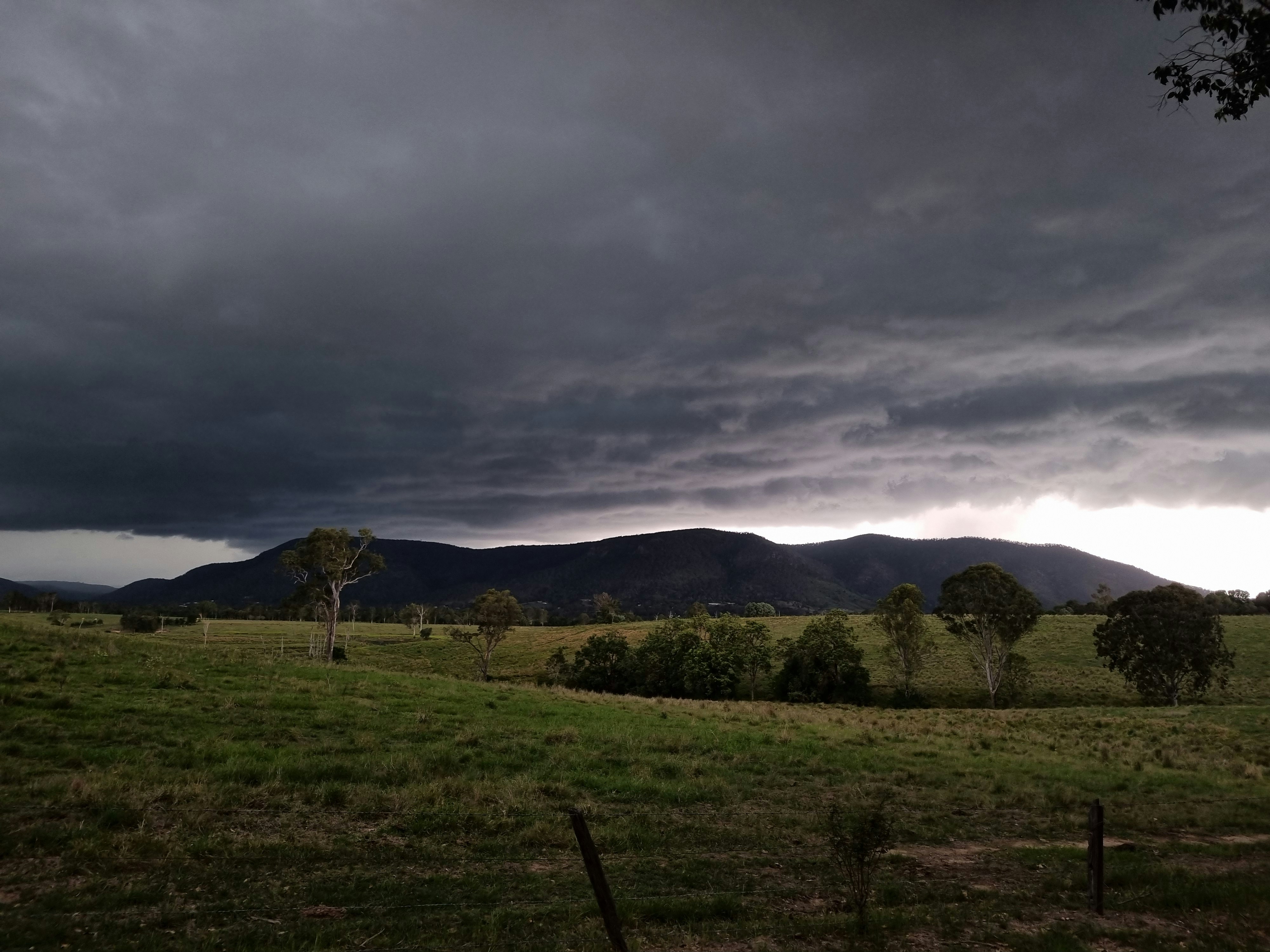 Storm approaching Villeneuve, QLD, Australia. November 2025