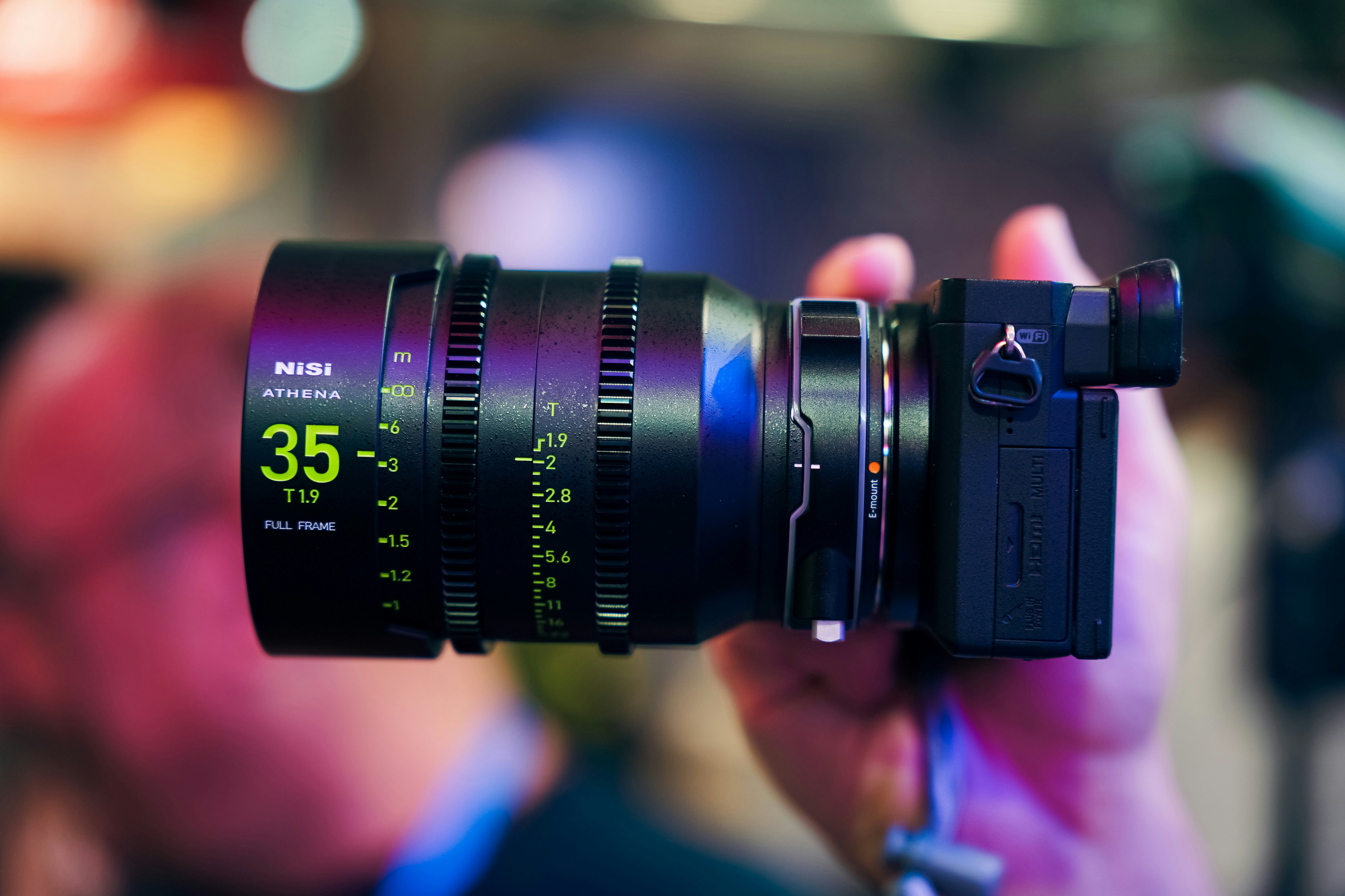 NISI Athena 35mm Close-Up: Neon Purple Handheld Lens Portrait