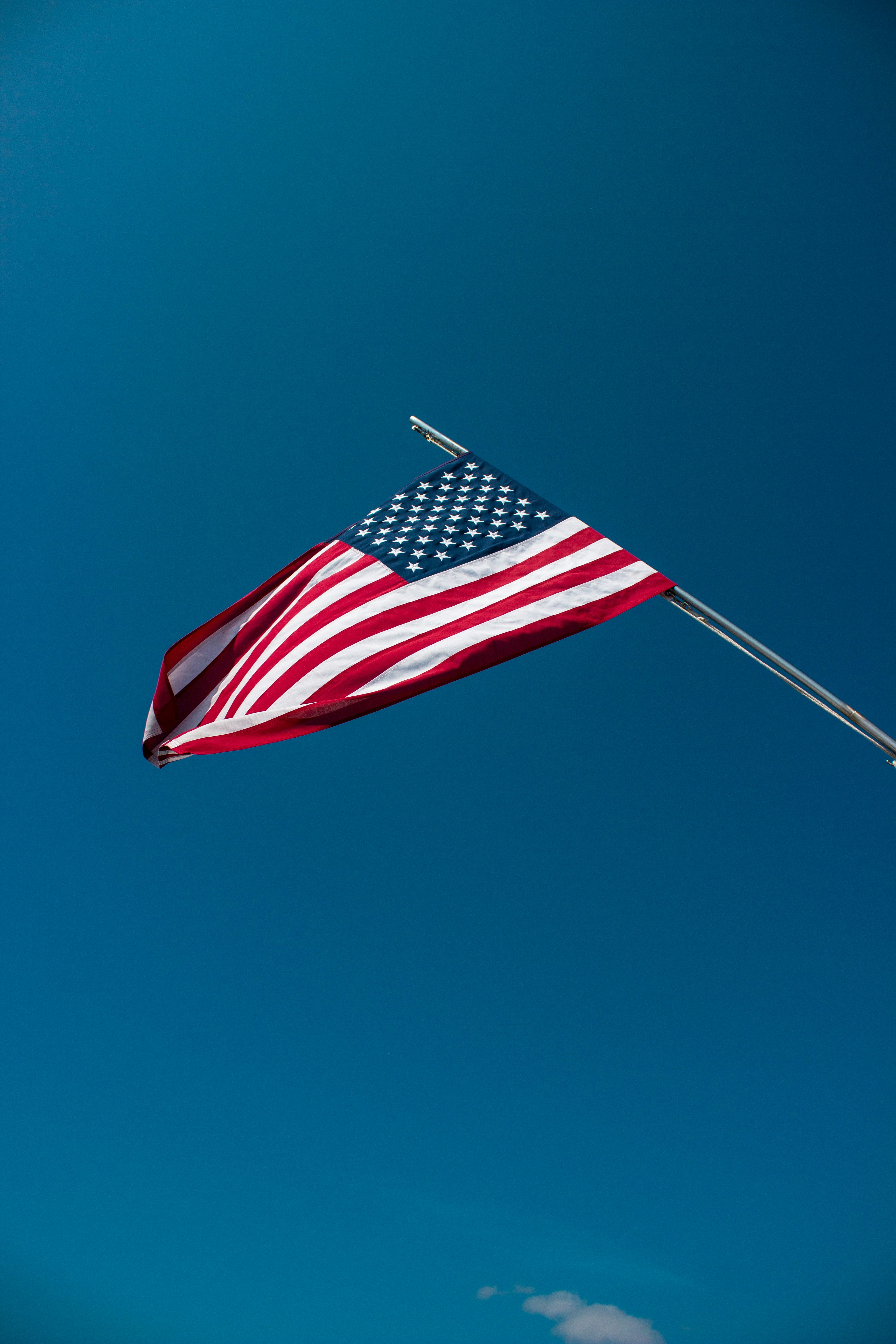 Waves of Patriotism Against a Clear Sky