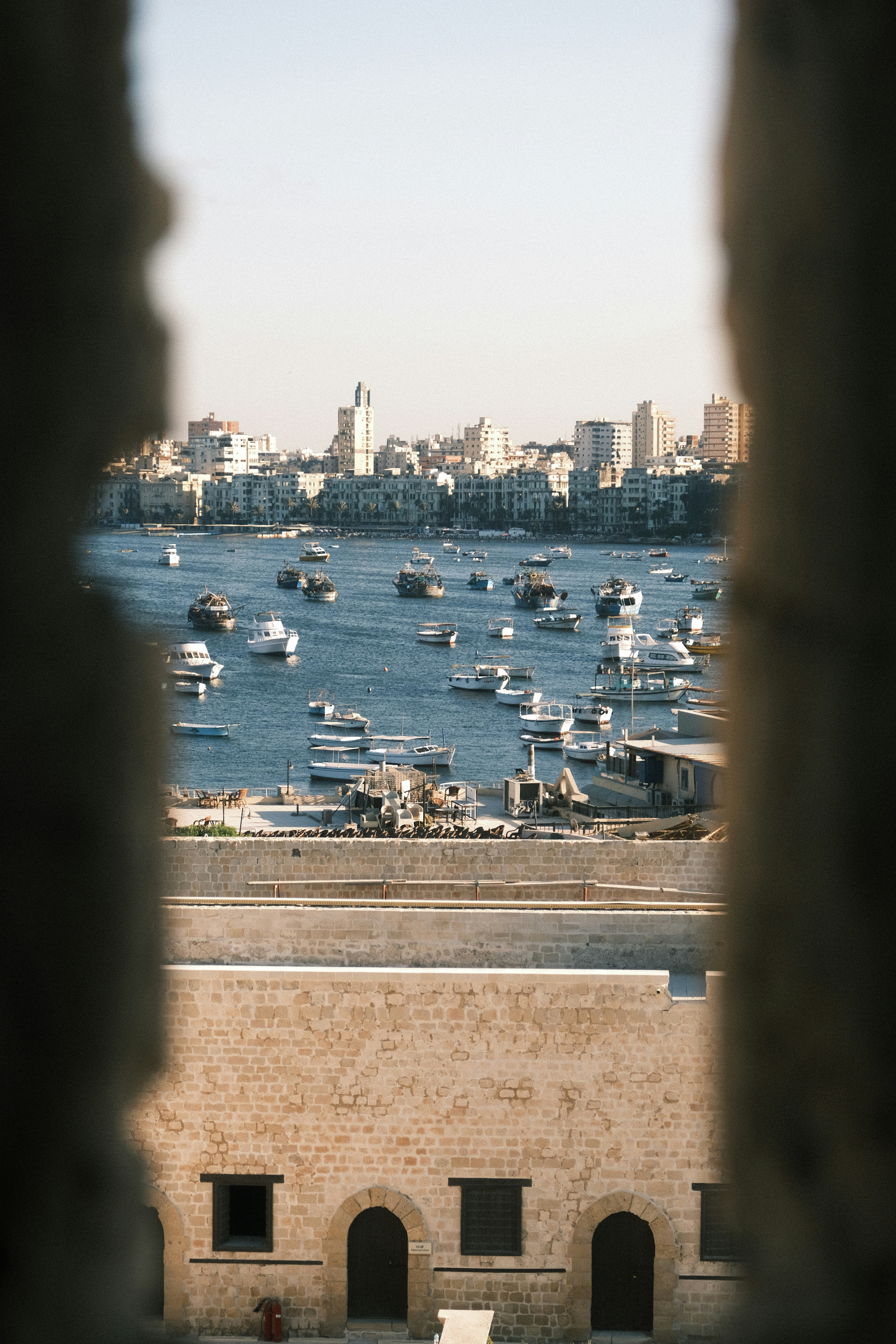 Harbor Serenity Through Ancient Walls