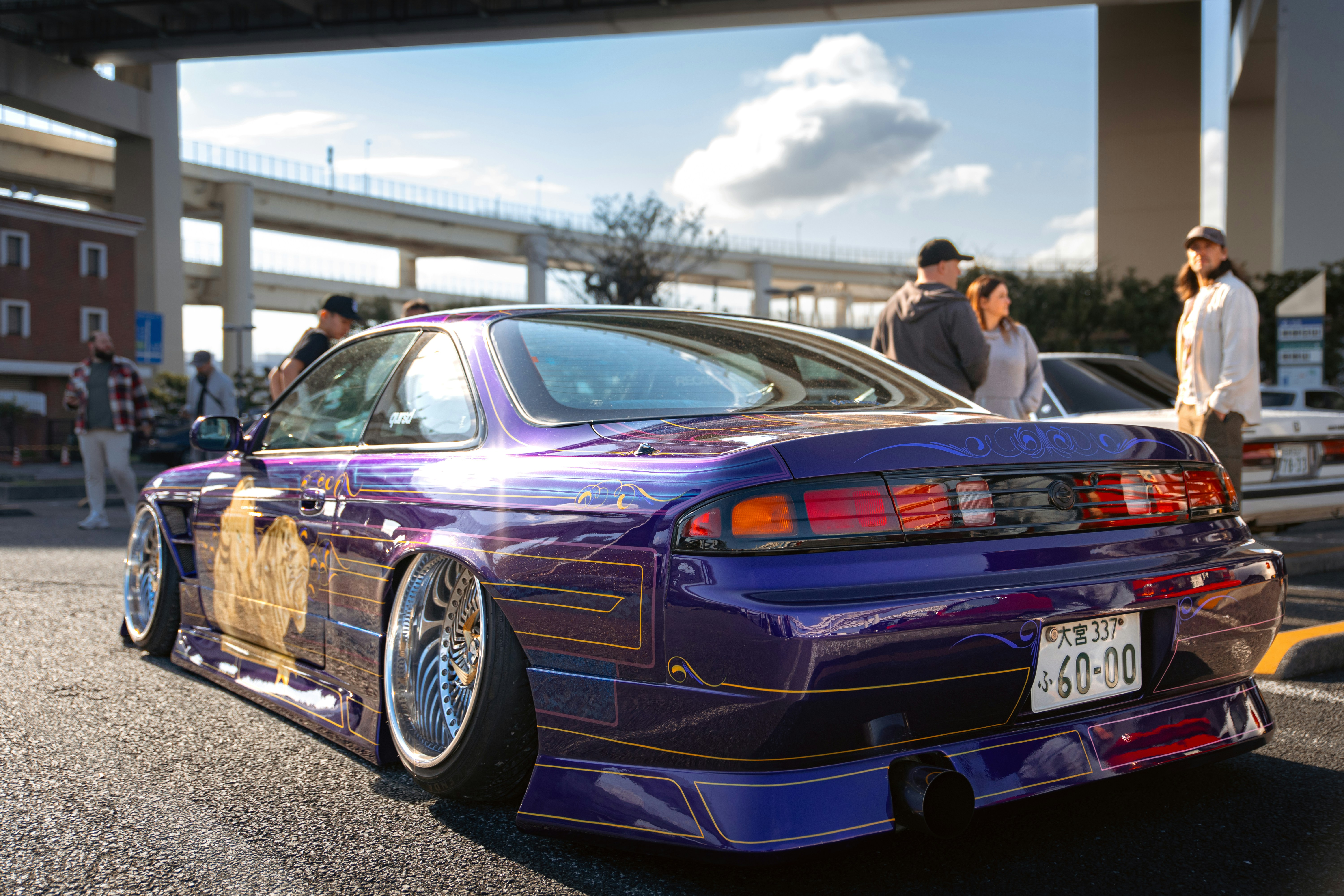 Purple Drift: A Low-Slung Showcar Under an Open Sky