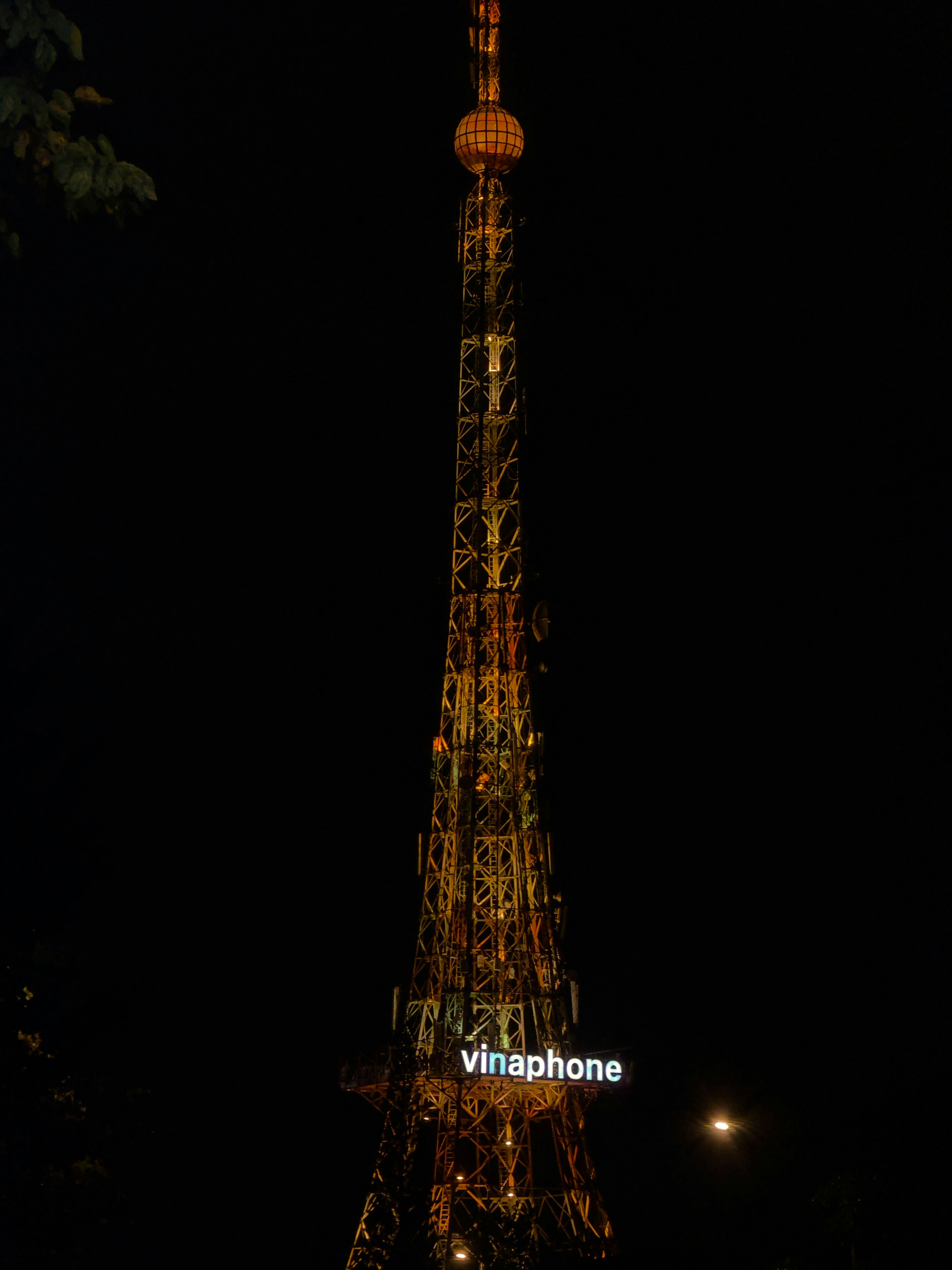 Vinaphone Tower at Night: A Lattice of Light