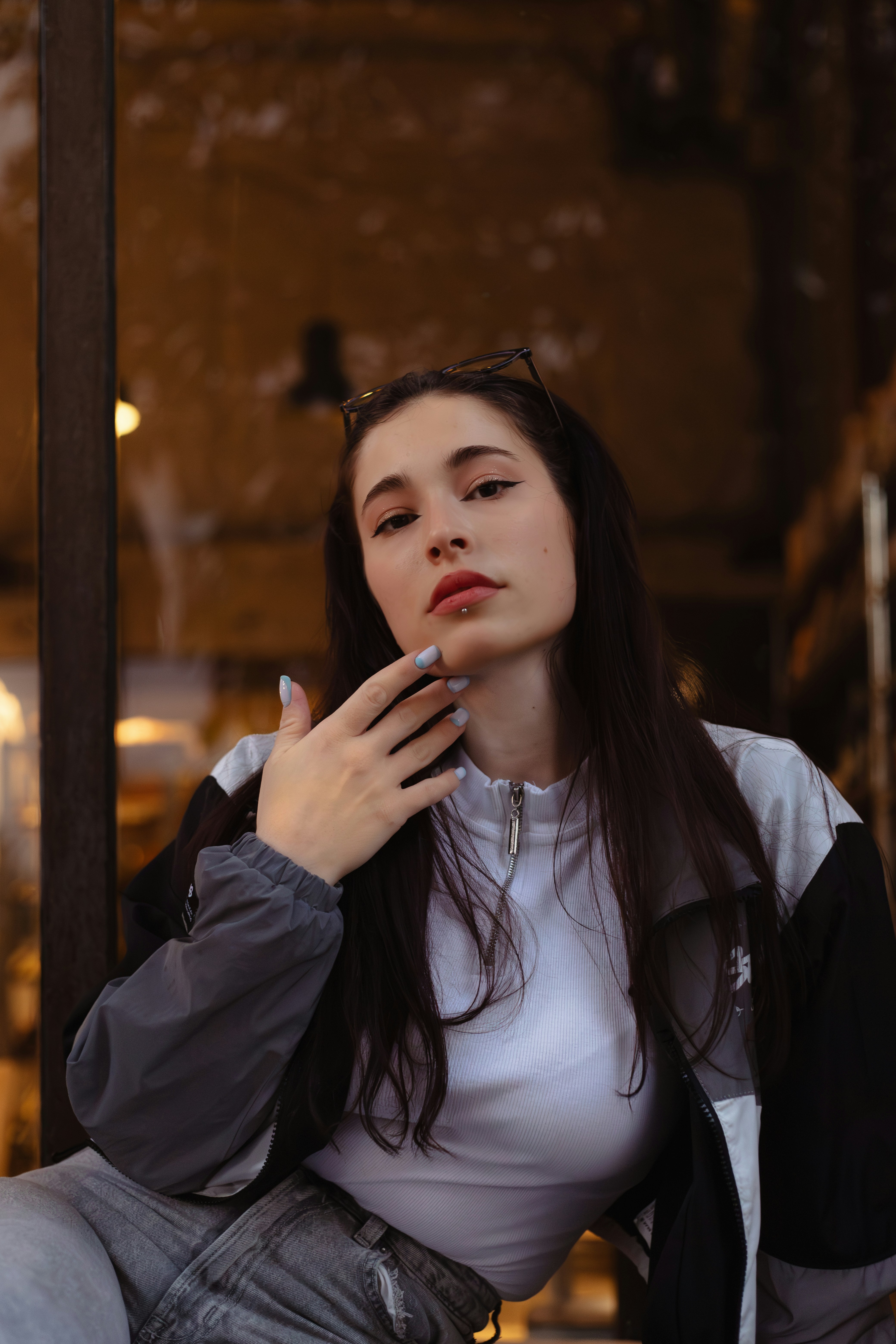 Amber Hour Portrait: A Quiet Confidence in Warm Interior