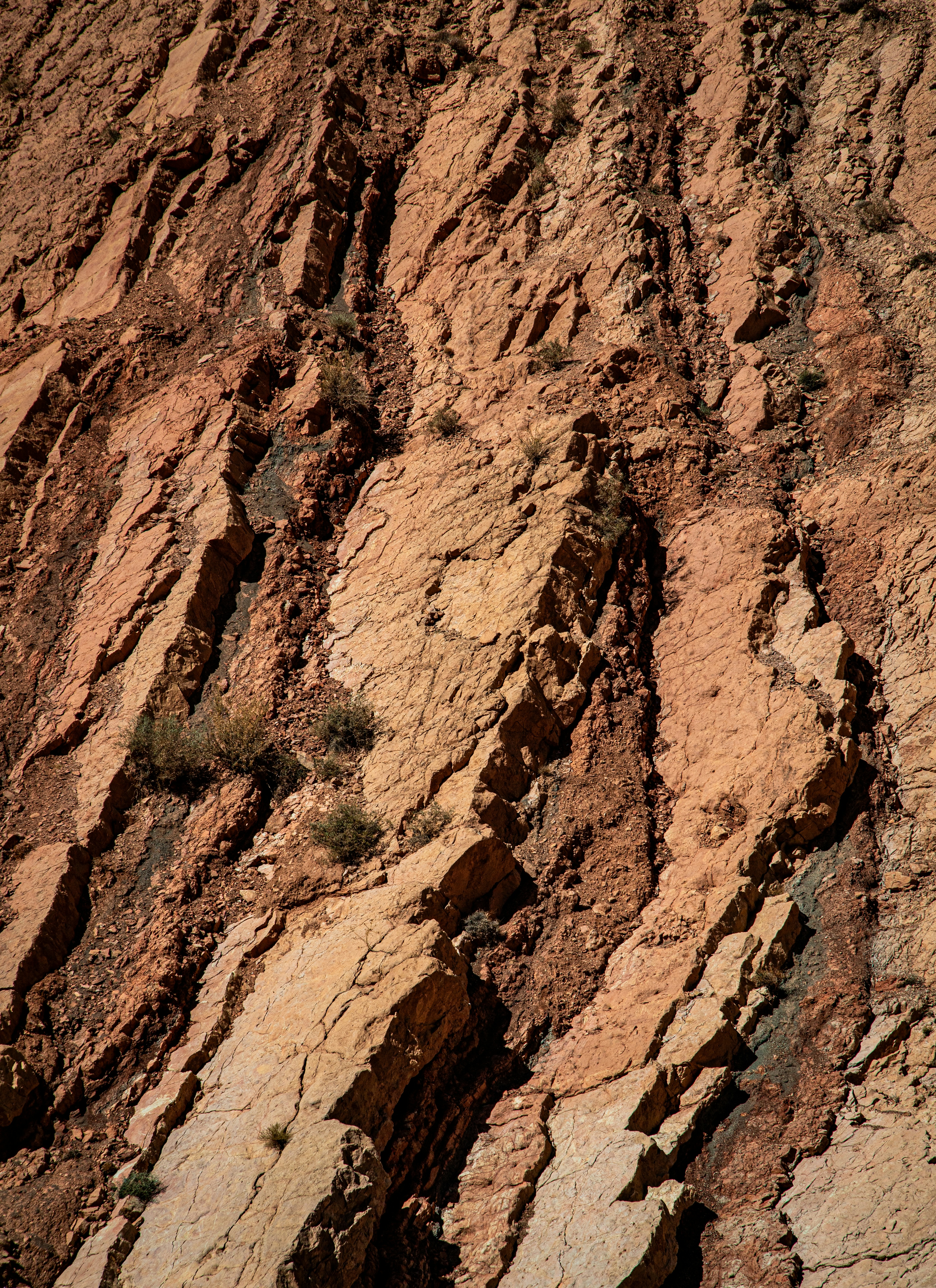 Red rock formations with visible layers and layered strata. photo ...
