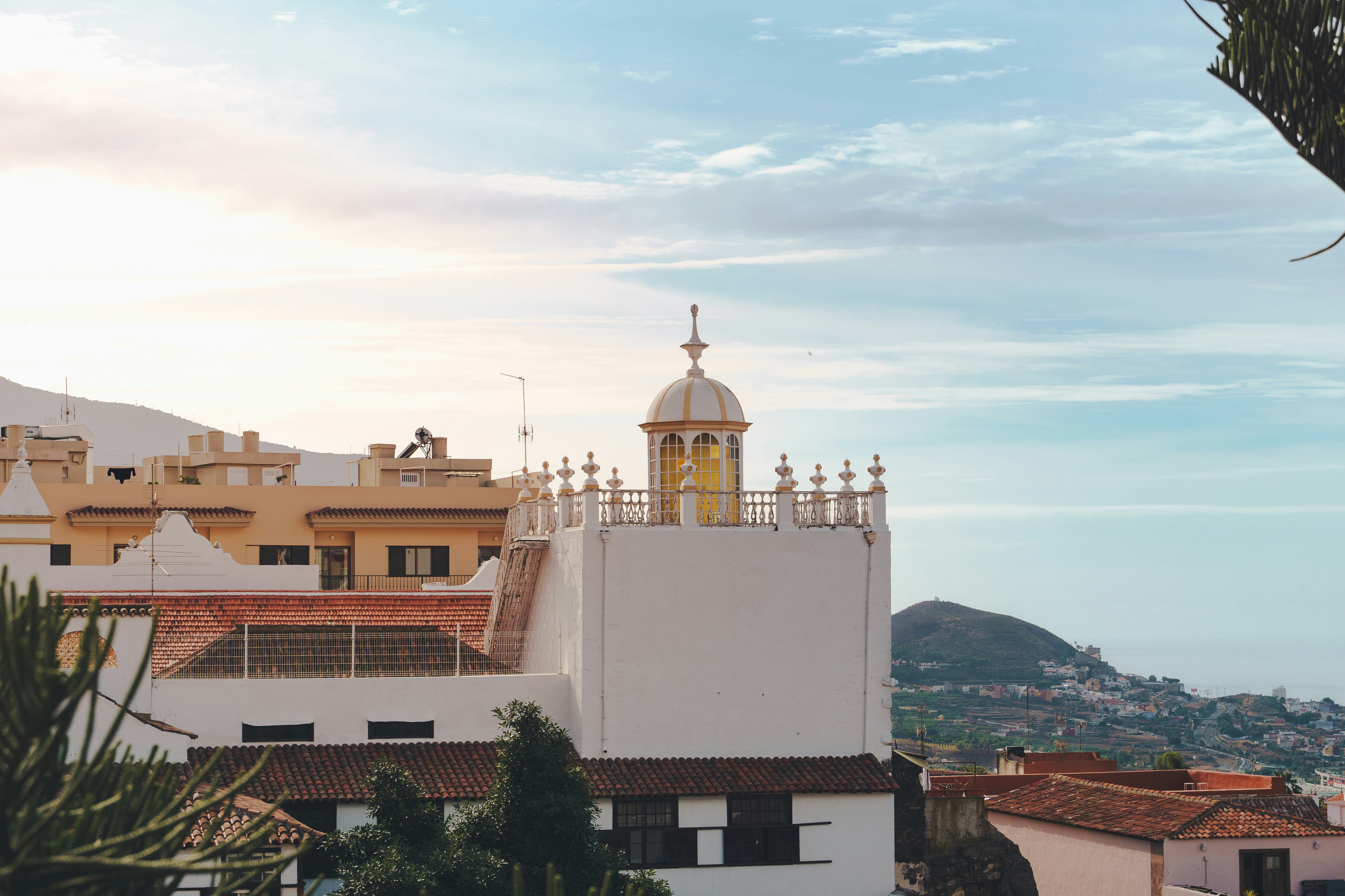 Golden Spire Overlooking Coastal Serenity