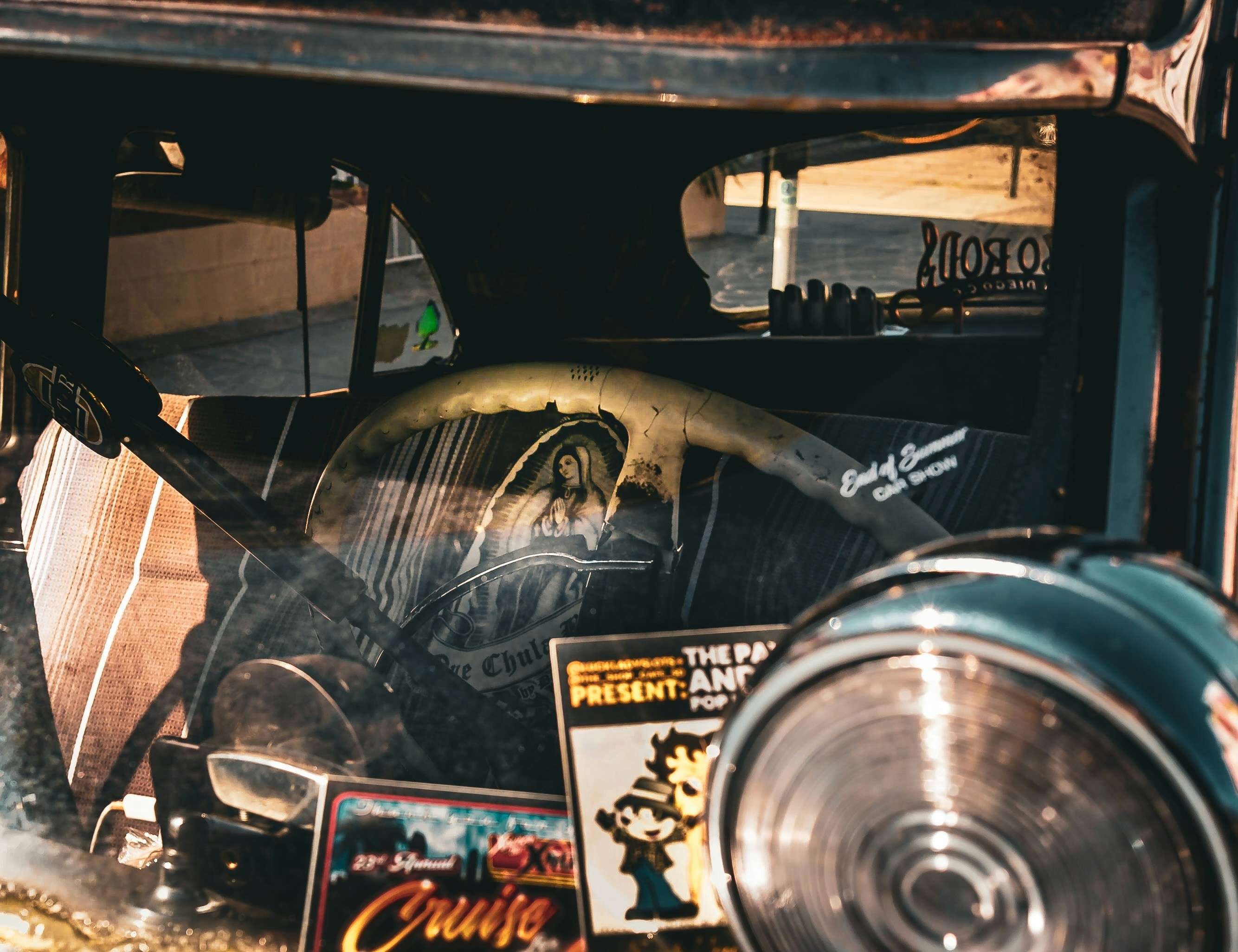 Nostalgic Reflections: A Glimpse Inside a Classic Ride